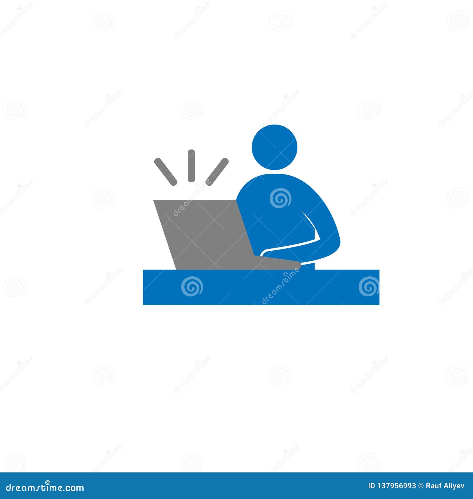 Computer, Man and Student Icon. Element of Education Icon for Mobile ...