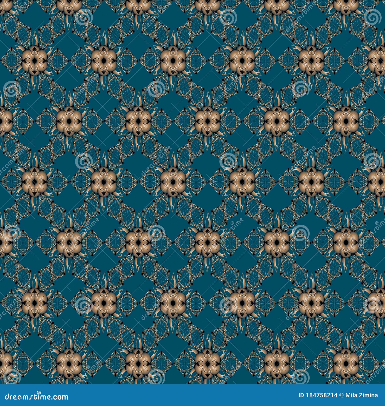 Computer Mandala with Abstract Faces Stock Illustration - Illustration ...