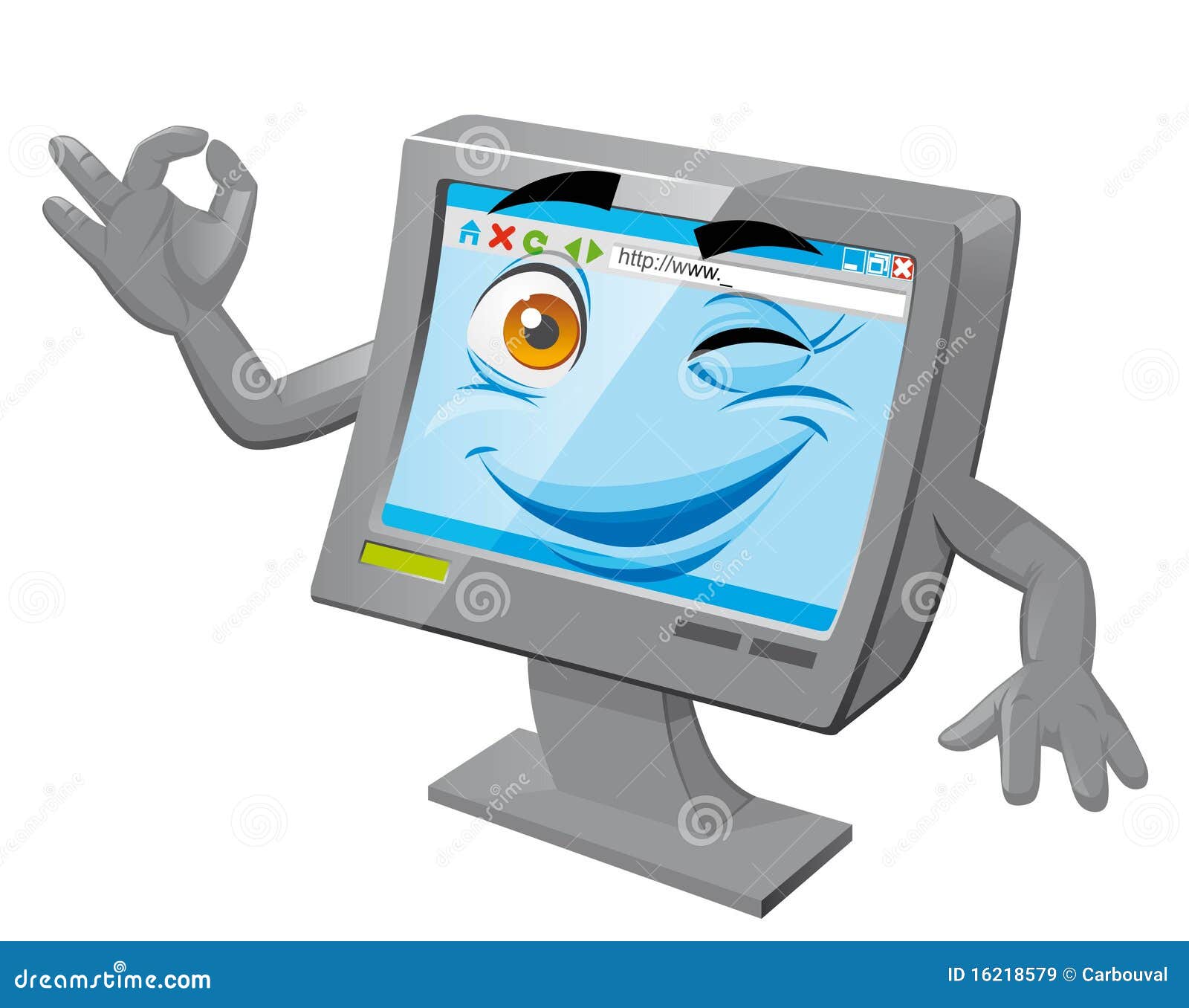 Computer mascot stock illustration. Illustration of character - 16218579