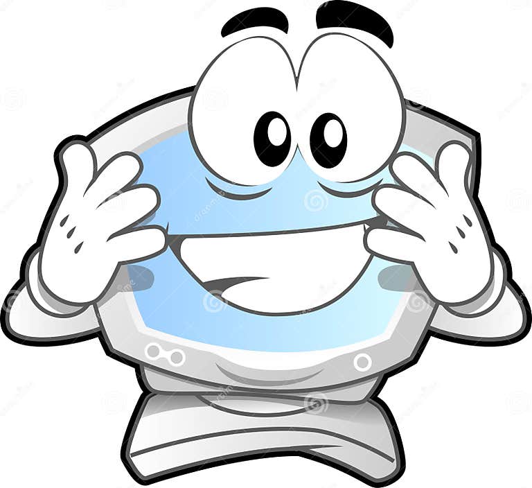 Computer Mascot #3 stock vector. Illustration of happy - 656052