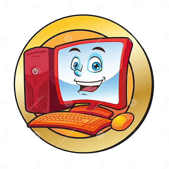 Computer Mascot Vector Promo Sales Design Stock Illustration ...