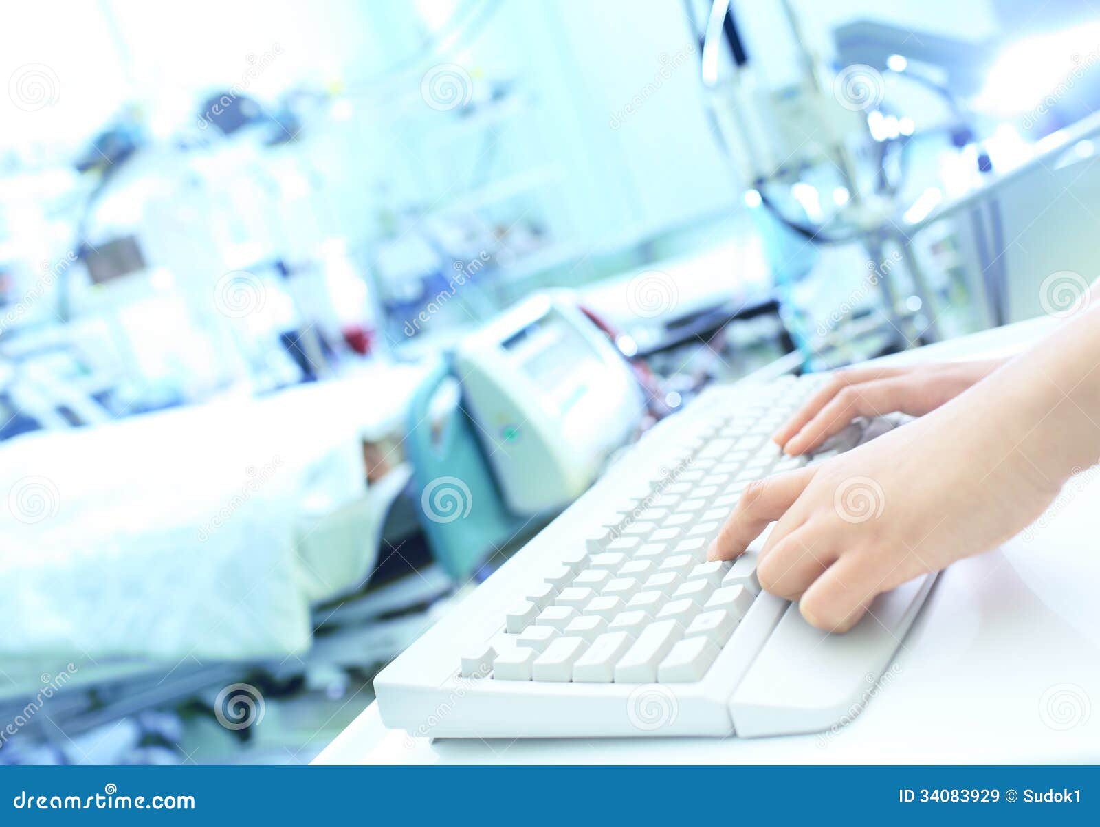Computer in medicine stock image. Image of care, ideas - 34083929
