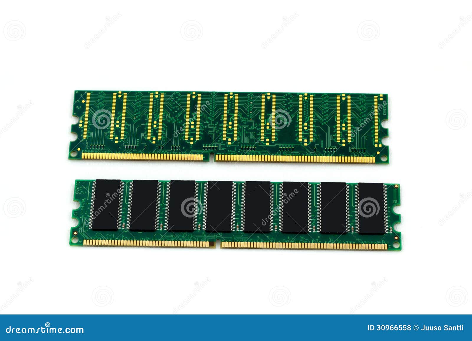 2 Computer Memories Isolated on White Stock Photo - Image of computer ...