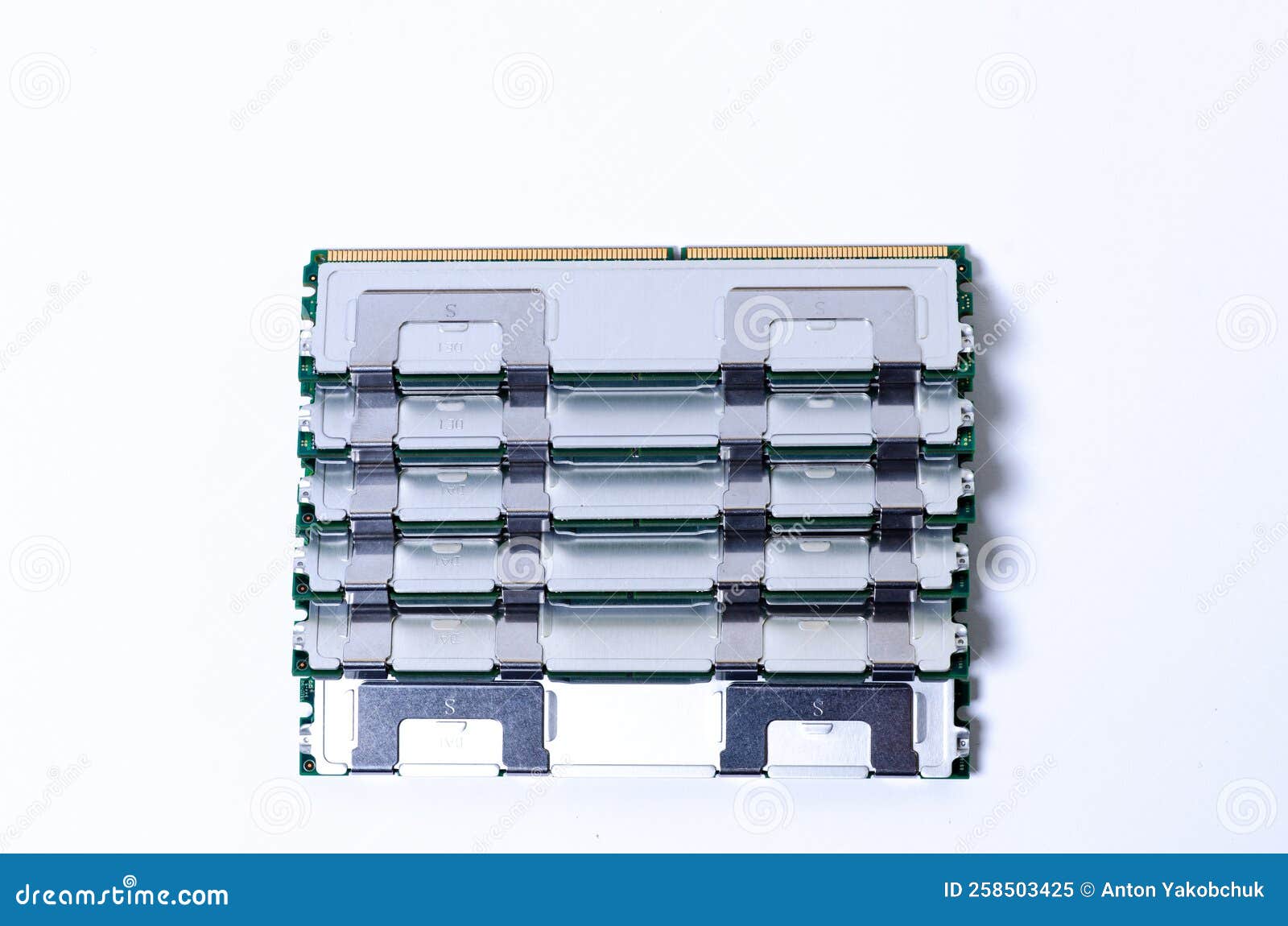 Computer Memory Card Close Up Memory Socket On Board Computer Server Stock Image Image Of