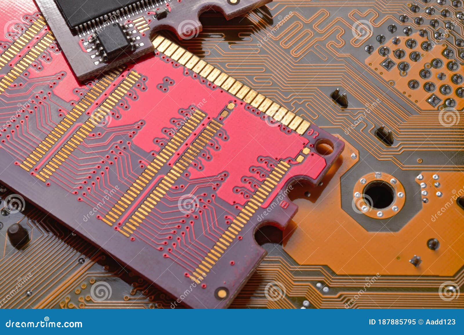 Computer insides stock image. Image of storage, equipment - 187885795