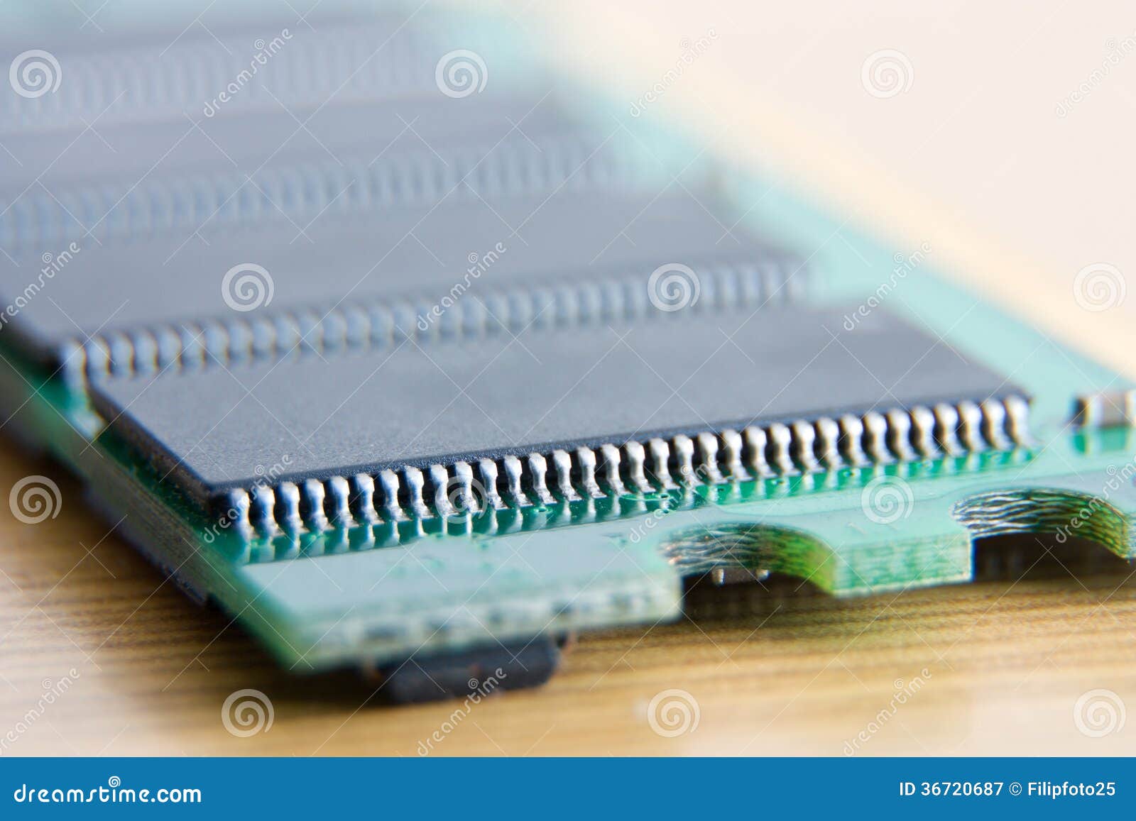 Ddr Sdram Memory Modules Isolated On Black Ddr Chip Combined On A