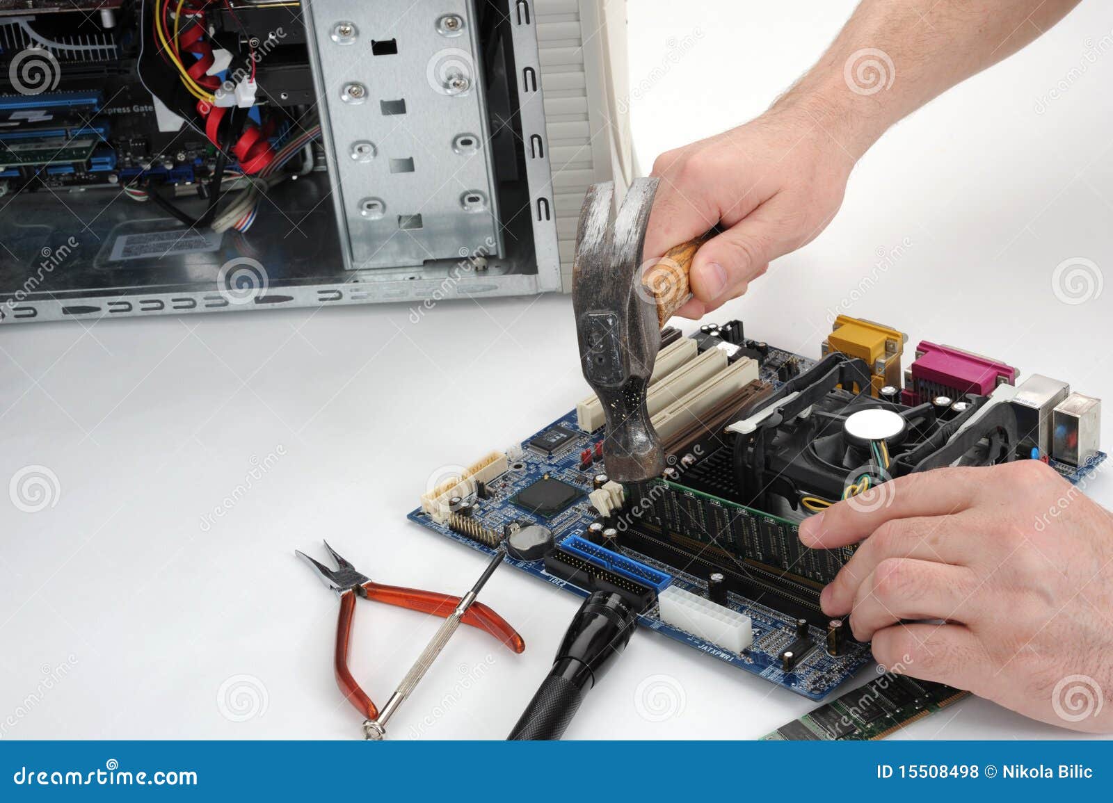 Computer Memory Fix stock photo. Image of screwdriver - 15508498