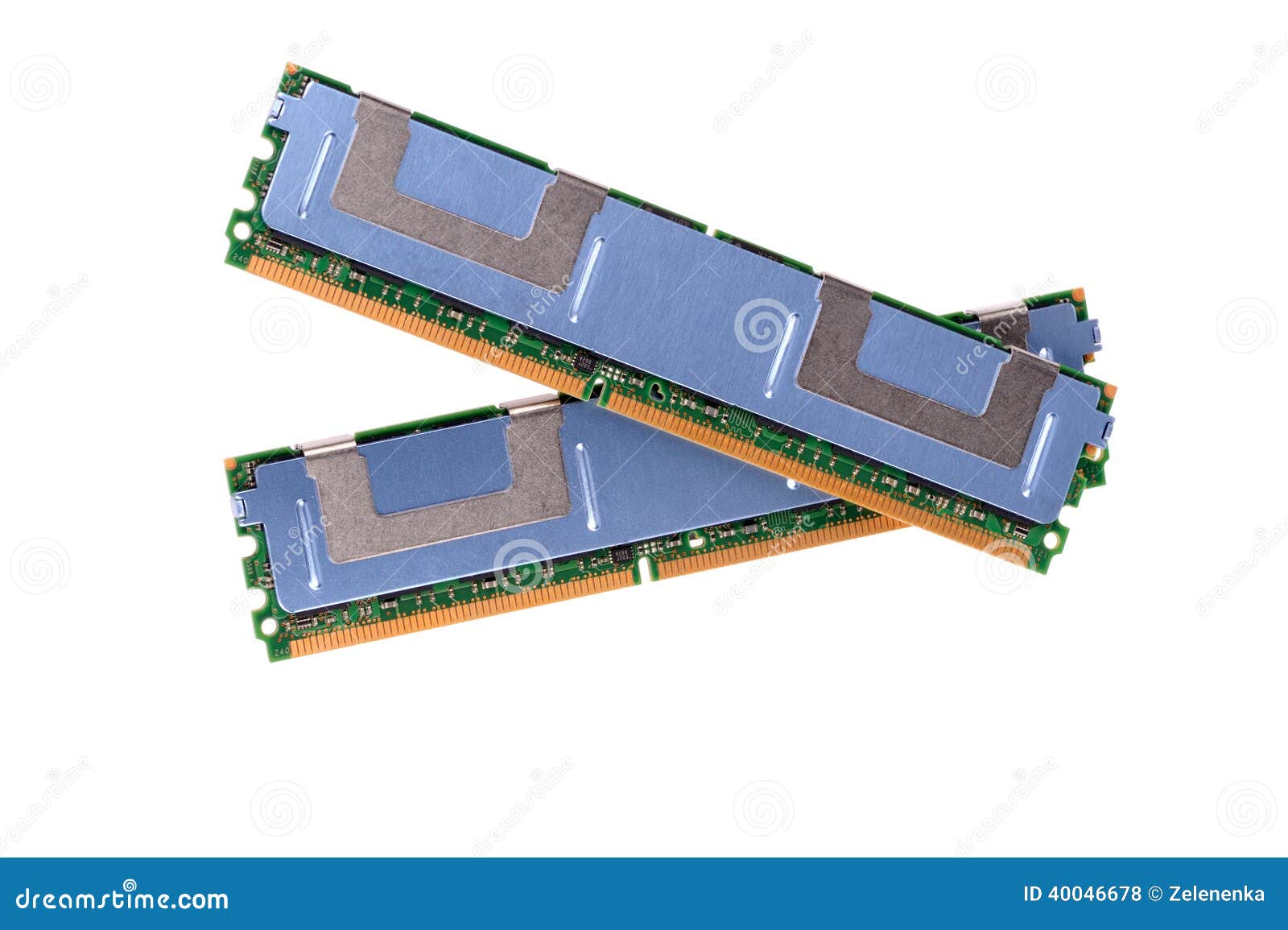 Computer Memory Module in Isolated White Background Stock Photo - Image ...