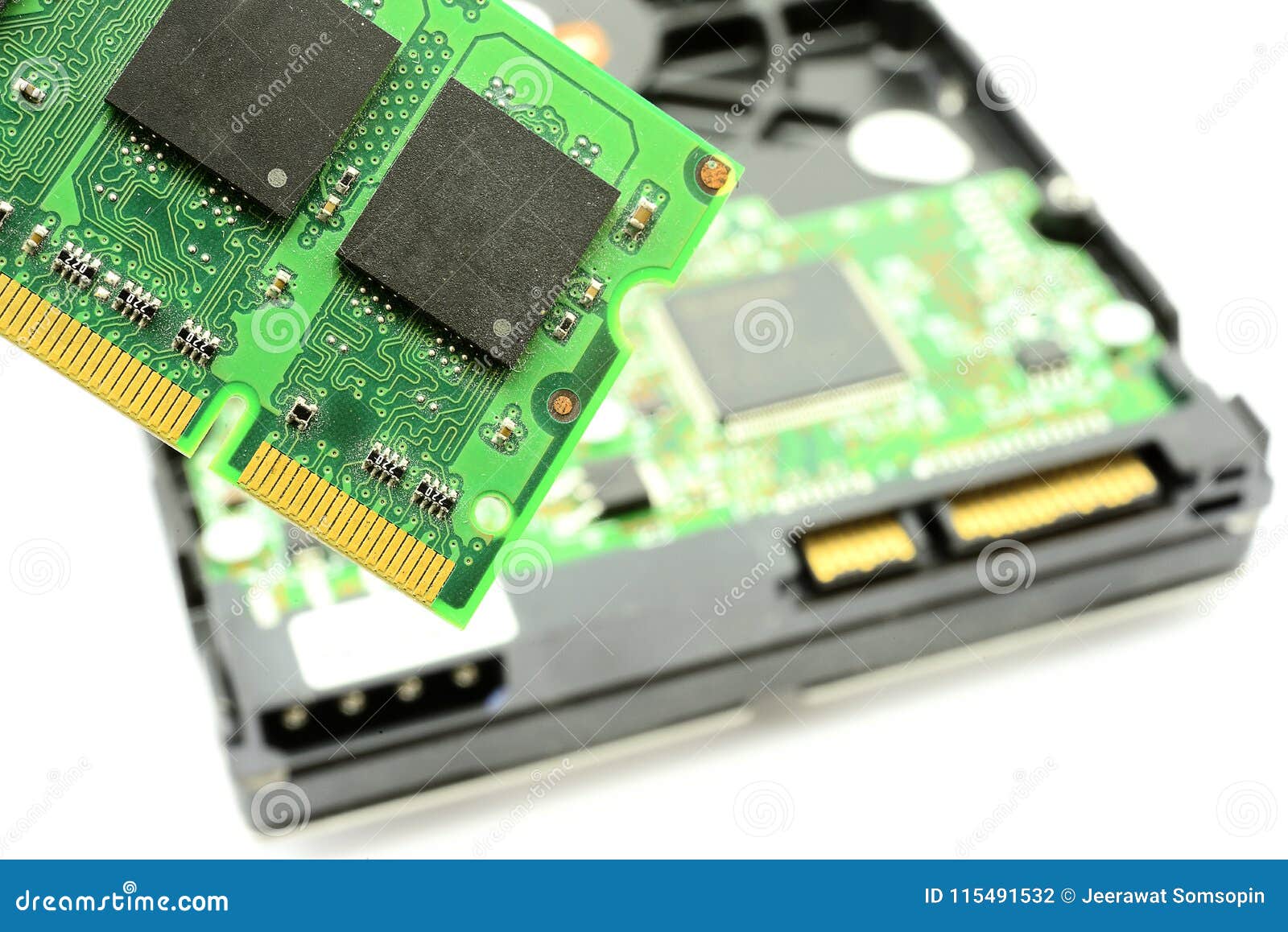 Computer Memory Modules Chip Electronic Stock Photo - Image of ...