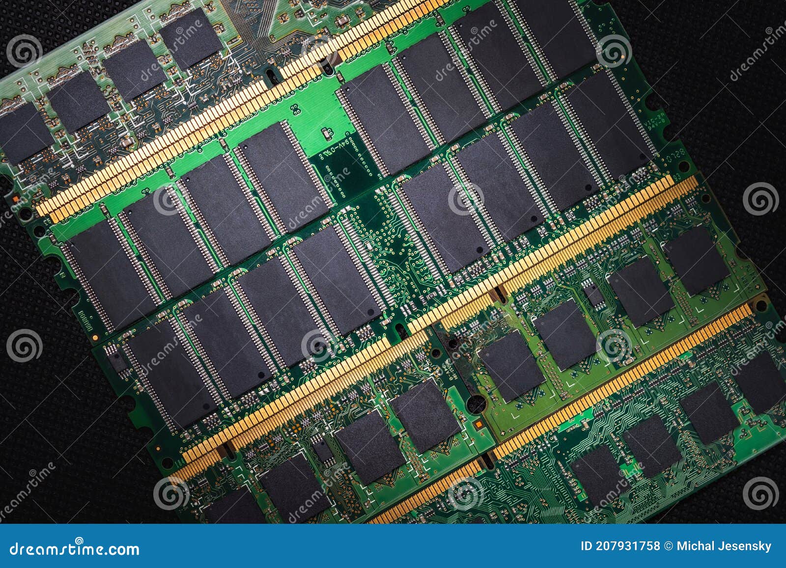 Computer Memory RAM Modules Stacked Together Stock Photo - Image of ...