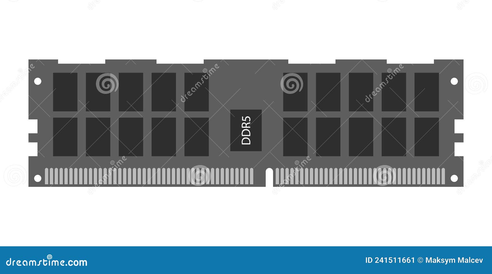 DDR5, Memory Module Cards. 3D Rendering Royalty-Free Stock Photography ...