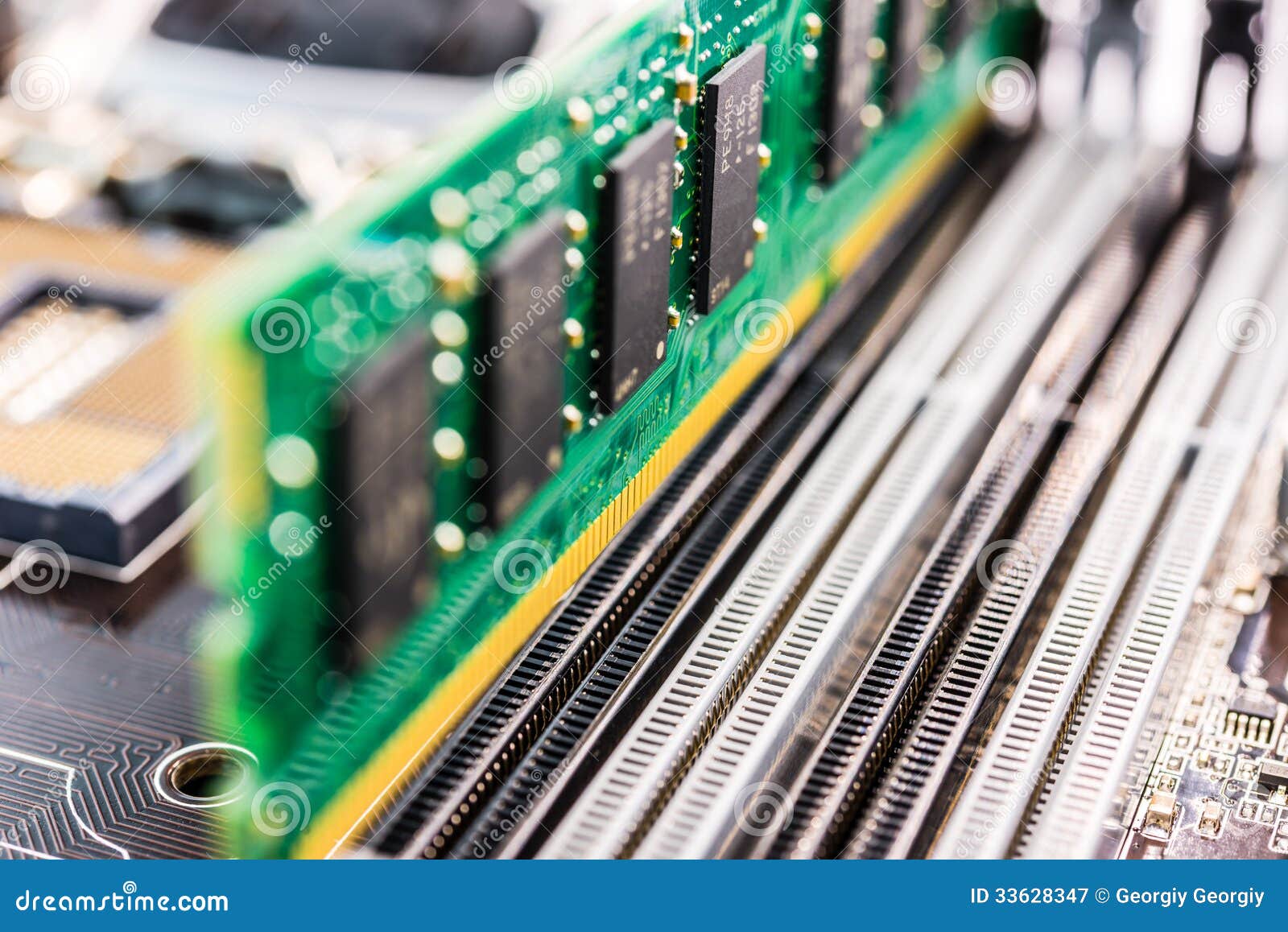 Computer memory stock image. Image of board, closeup - 33628347