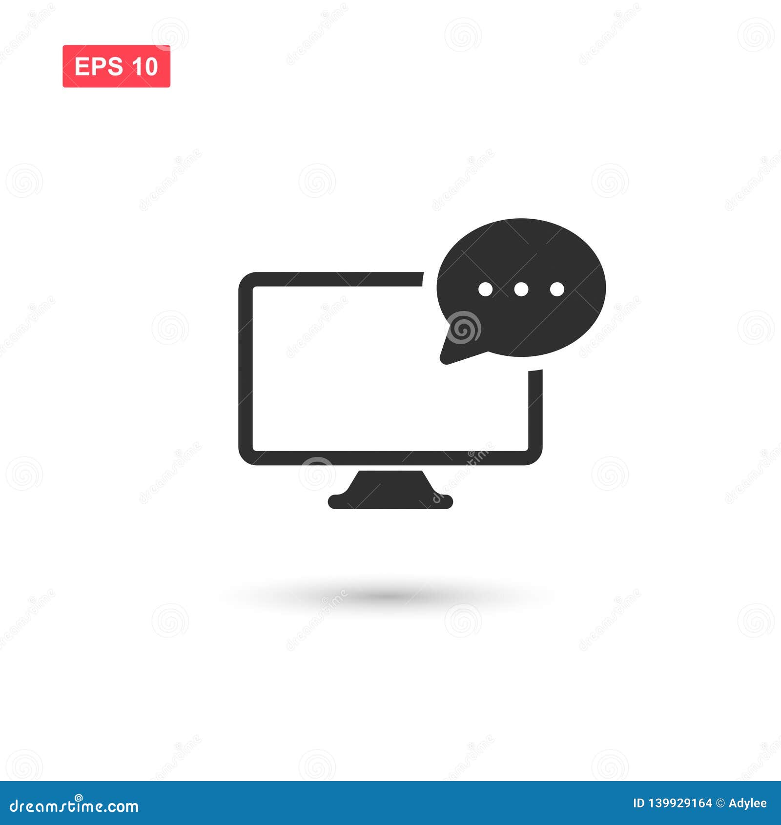 Computer with Message Icon Vectoe Isolated 3 Stock Vector ...