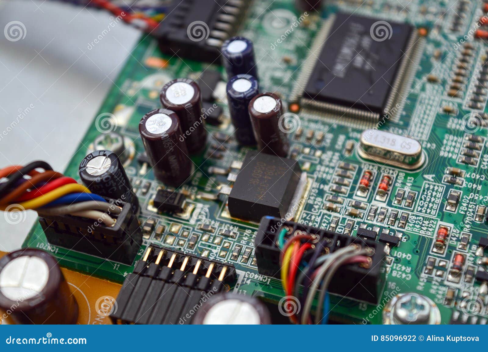 Computer Micro Chip with Details Stock Photo - Image of engineering ...