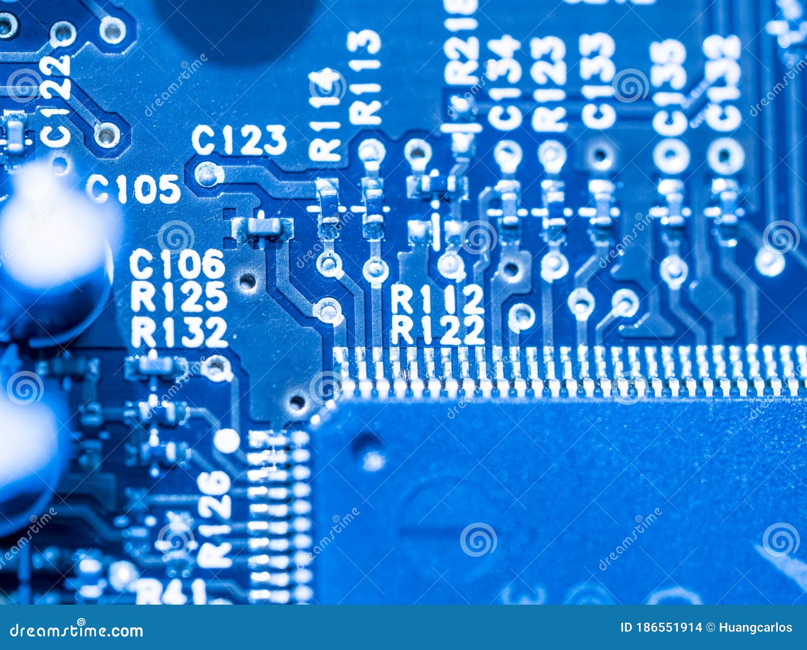 Computer Micro Circuit Board with Integrated IC Stock Photo - Image of ...