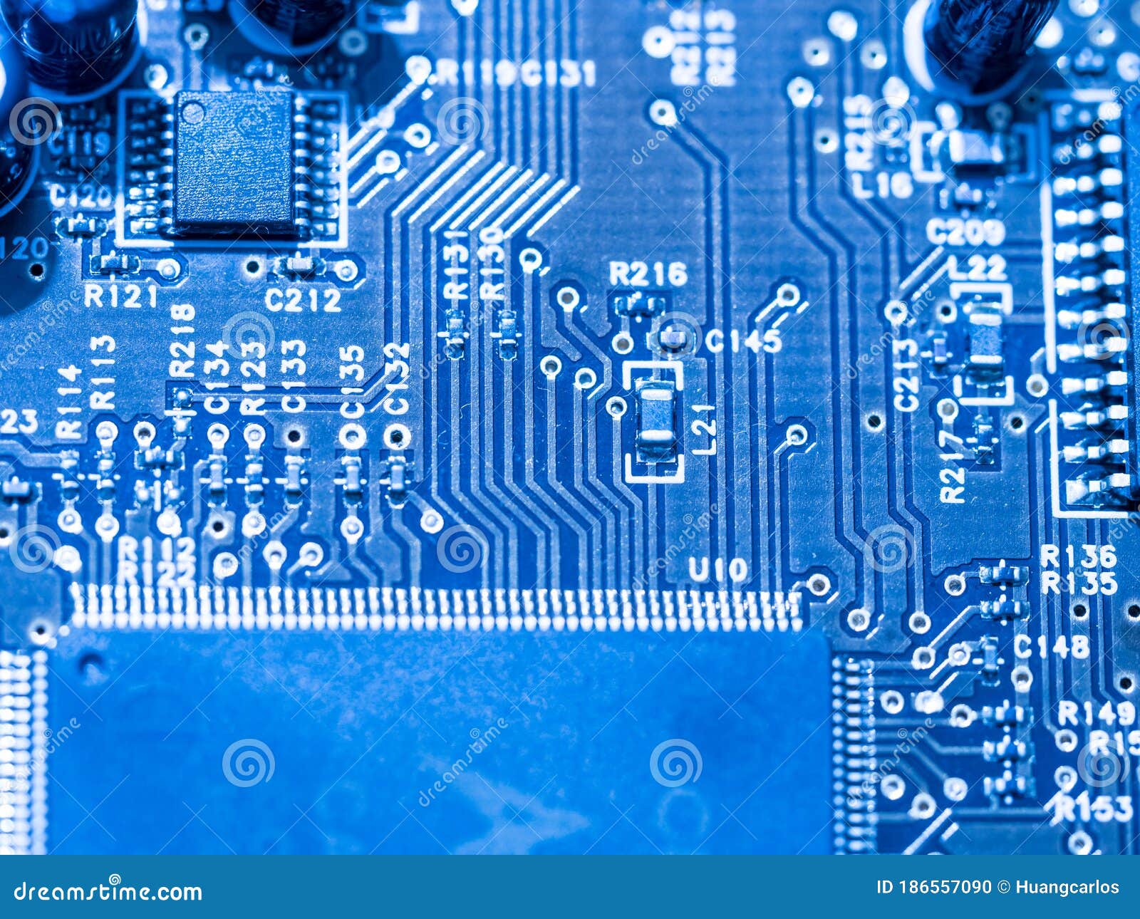 Computer Micro Circuit Board with Integrated IC Stock Photo - Image of ...