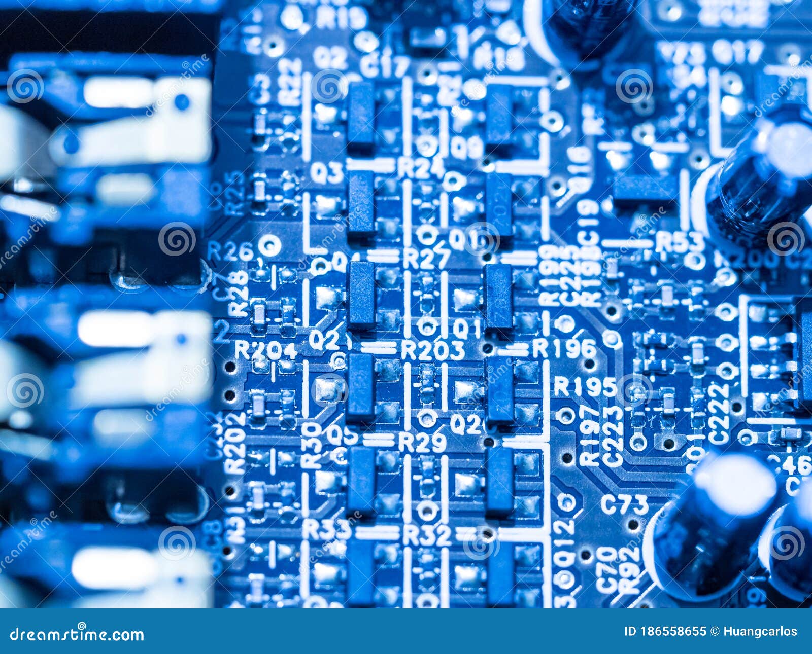 Computer Micro Circuit Board with Integrated IC Stock Image - Image of ...