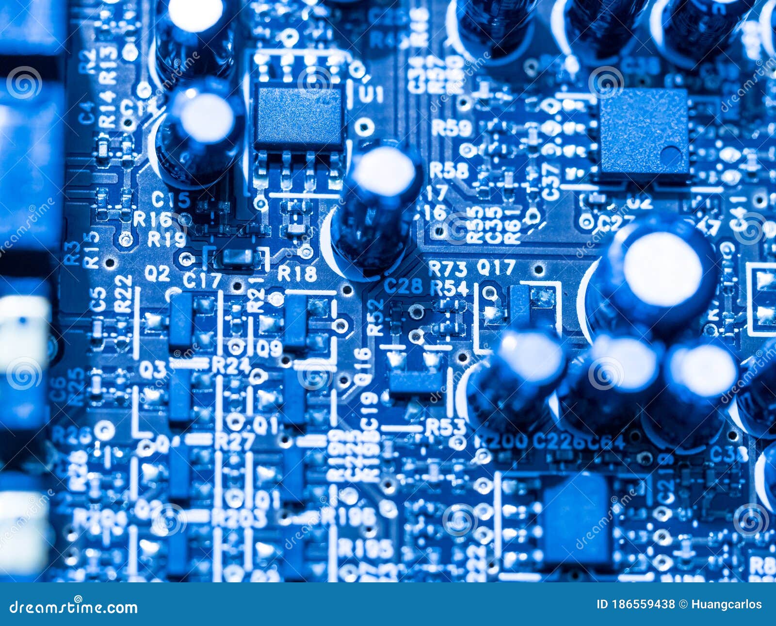 Computer Micro Circuit Board with Integrated IC Stock Photo - Image of ...