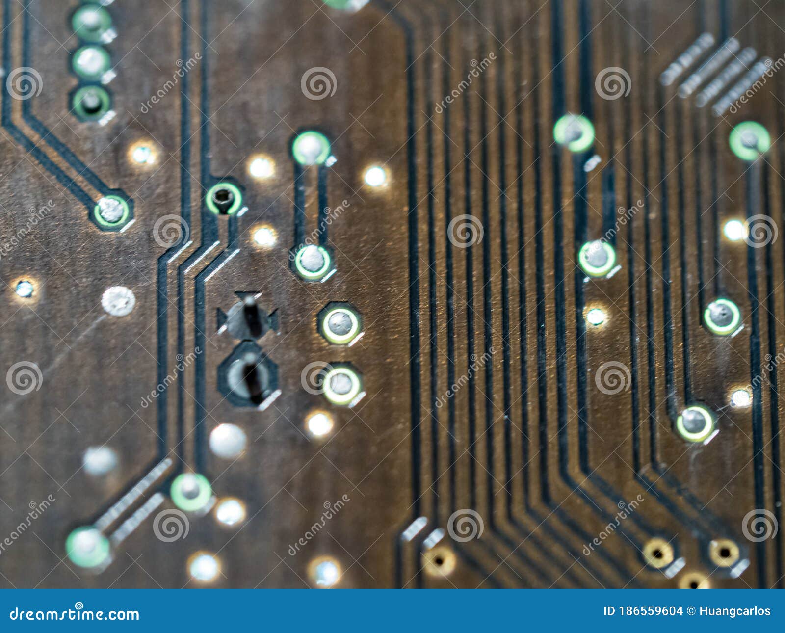 Computer Micro Circuit Board with Integrated IC Stock Photo - Image of ...