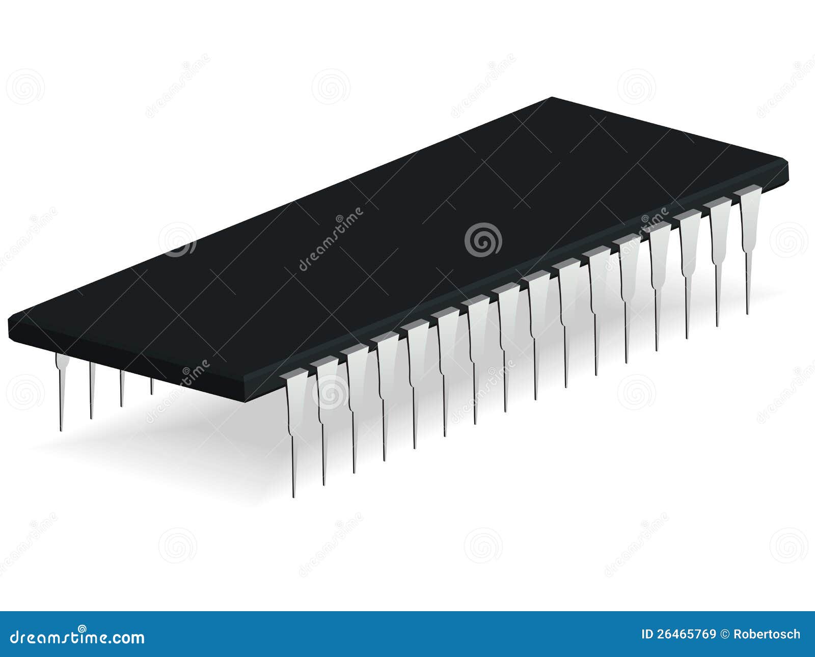 Computer microchip stock vector. Illustration of hardware - 26465769