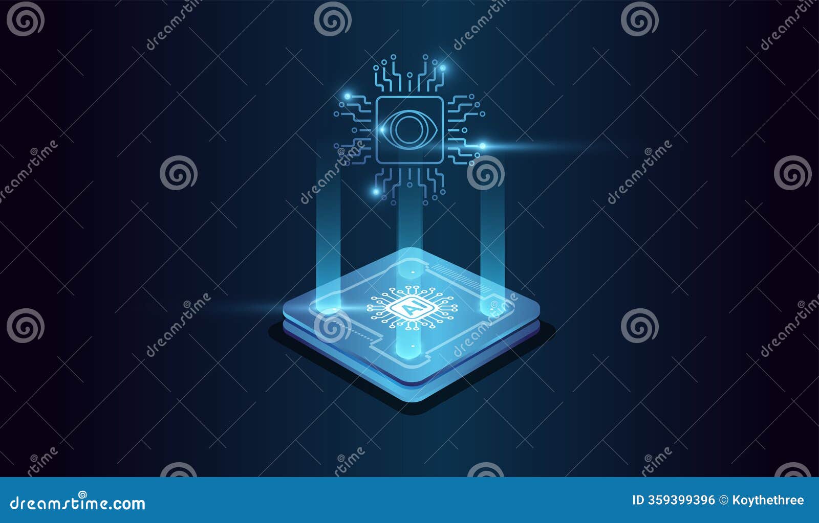 Computer Microchip, and Binary Code in Digital Brain Form Compose. and ...