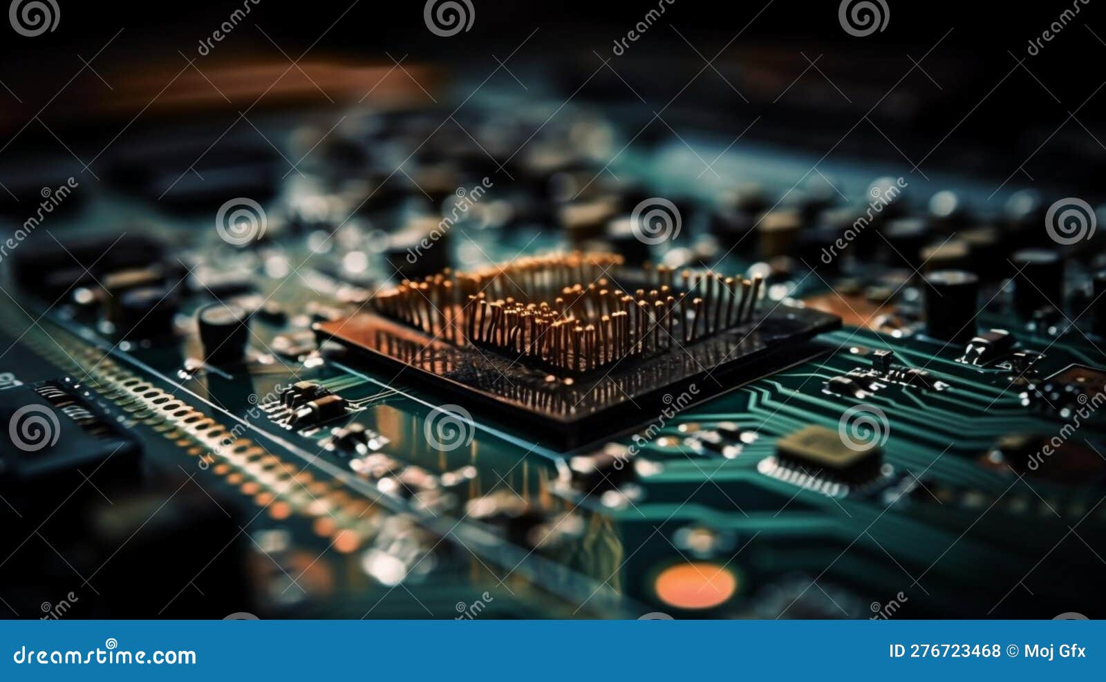 Computer Microchips and Processors on Electronic Circuit Board ...