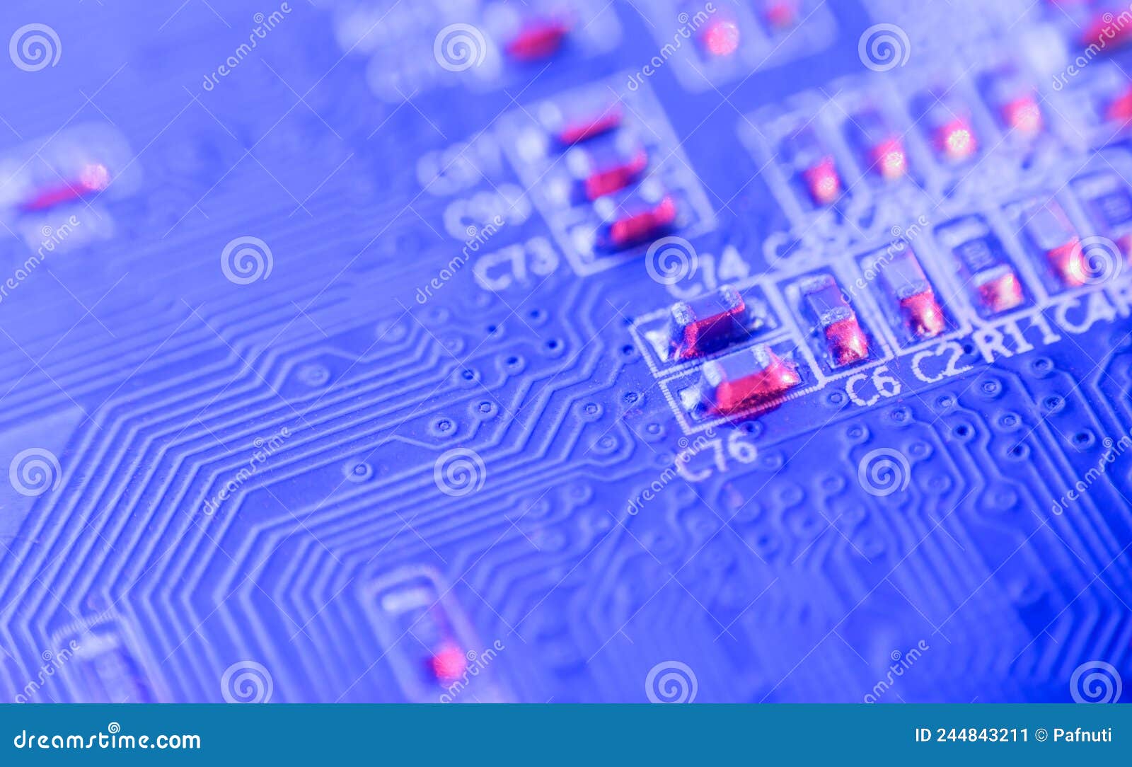 Computer Microchips And Processors On Electronic Circuit Board ...