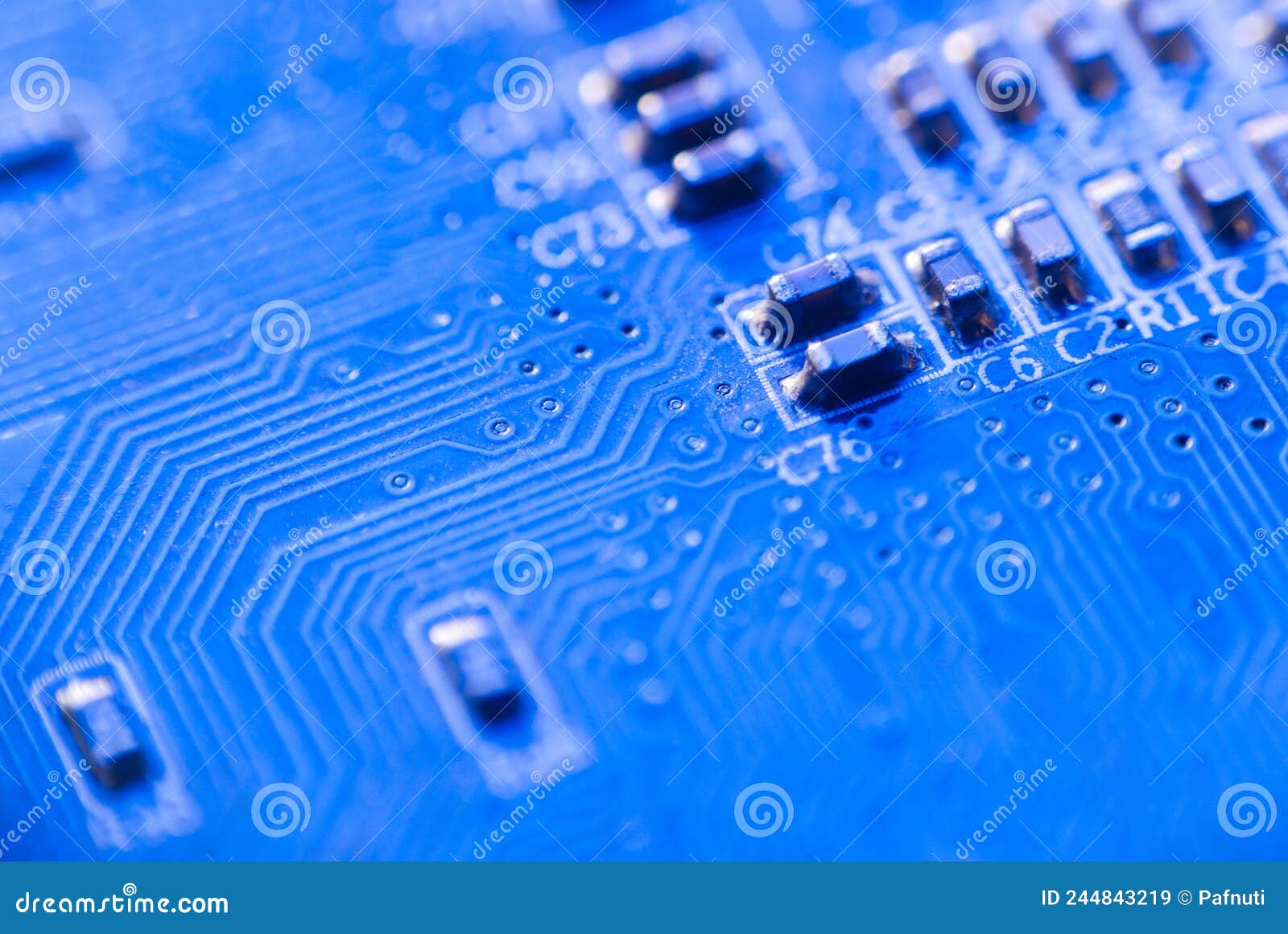 Computer Microchips and Processors on Electronic Circuit Board ...