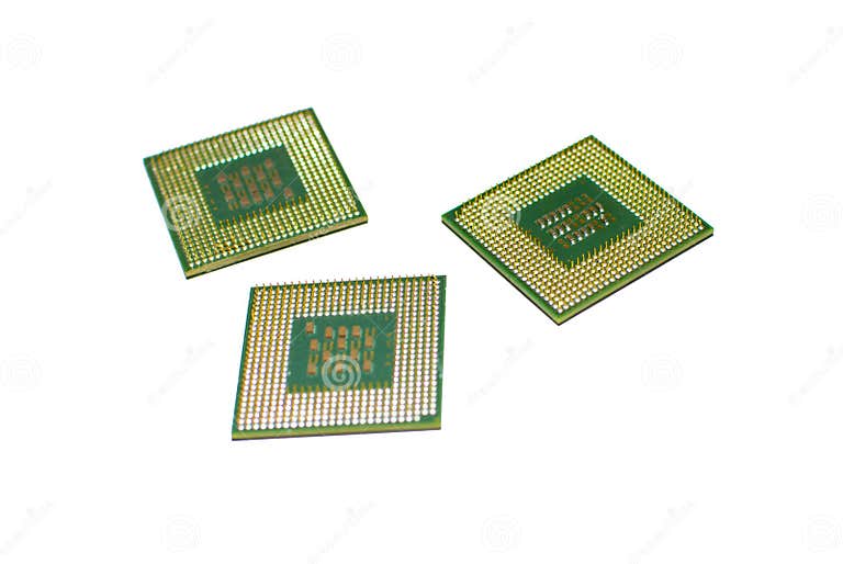 Computer Microprocessor or Central Processing Unit Back Side Stock ...