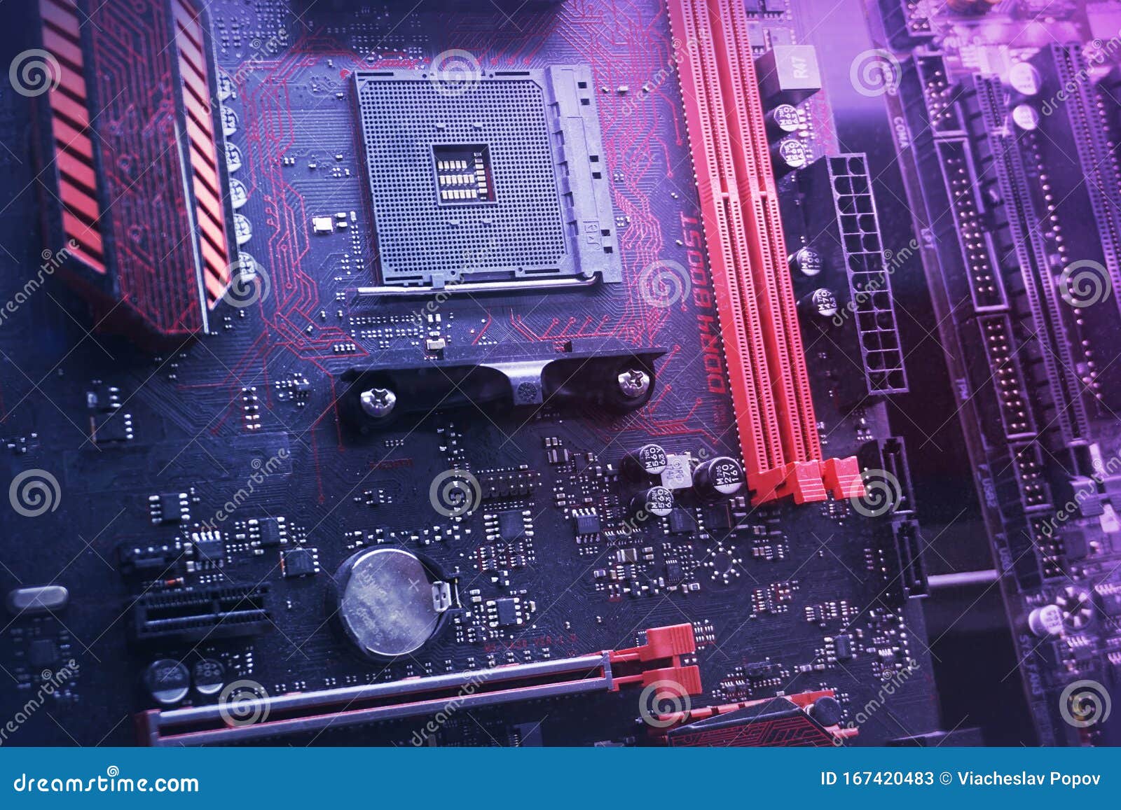 Computer Microprocessor Isolated On White Background Stock Photo ...