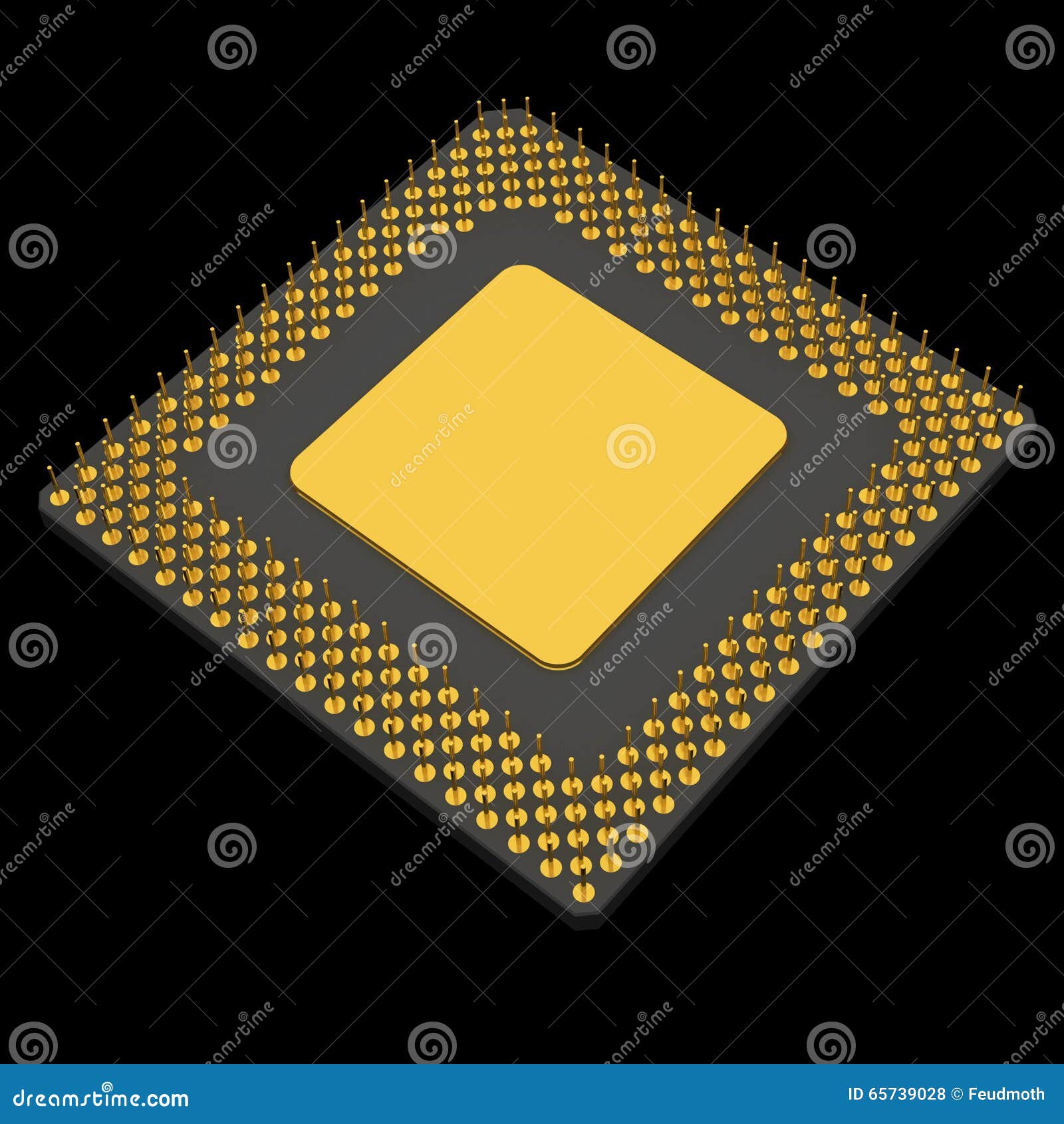Computer Microprocessor. Digitally Generated Image Stock Illustration ...