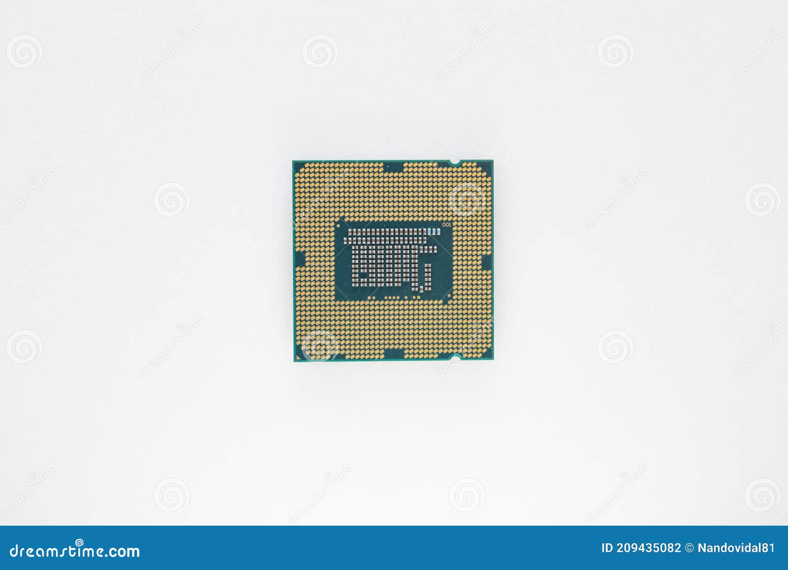 Computer Microprocessor Isolated on White Background Stock Photo ...