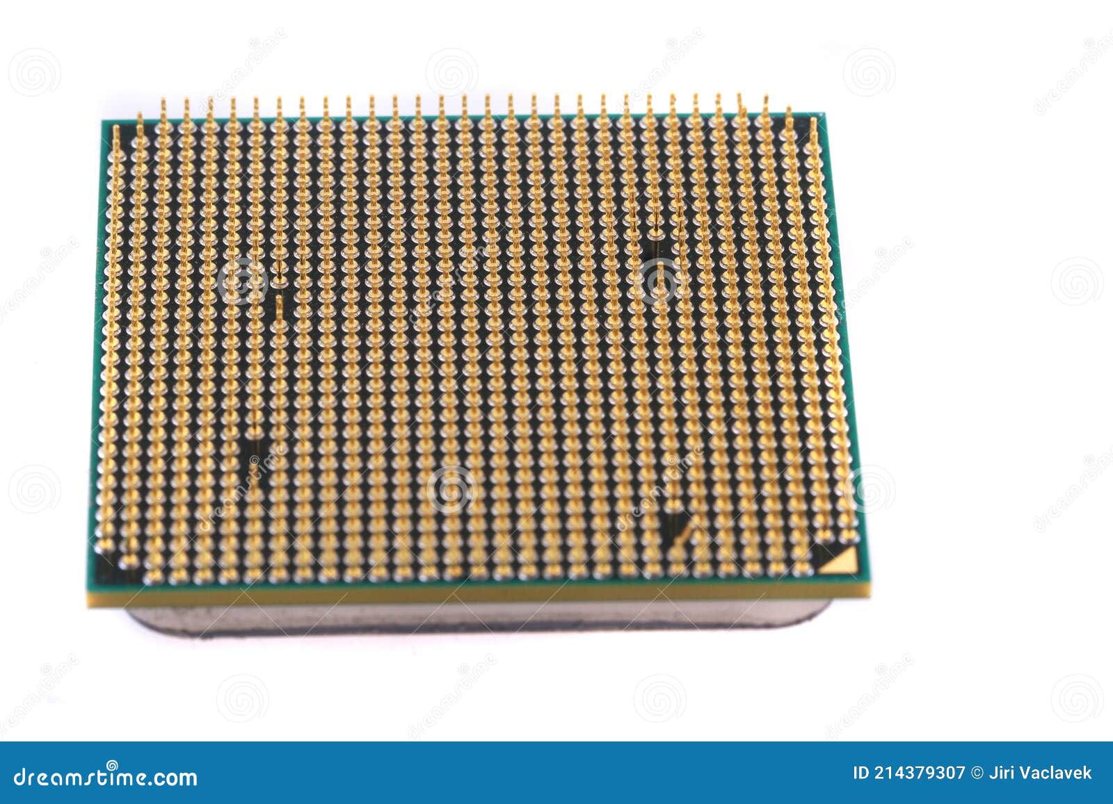 Computer Microprocessor Isolated On White Background Stock Photo ...