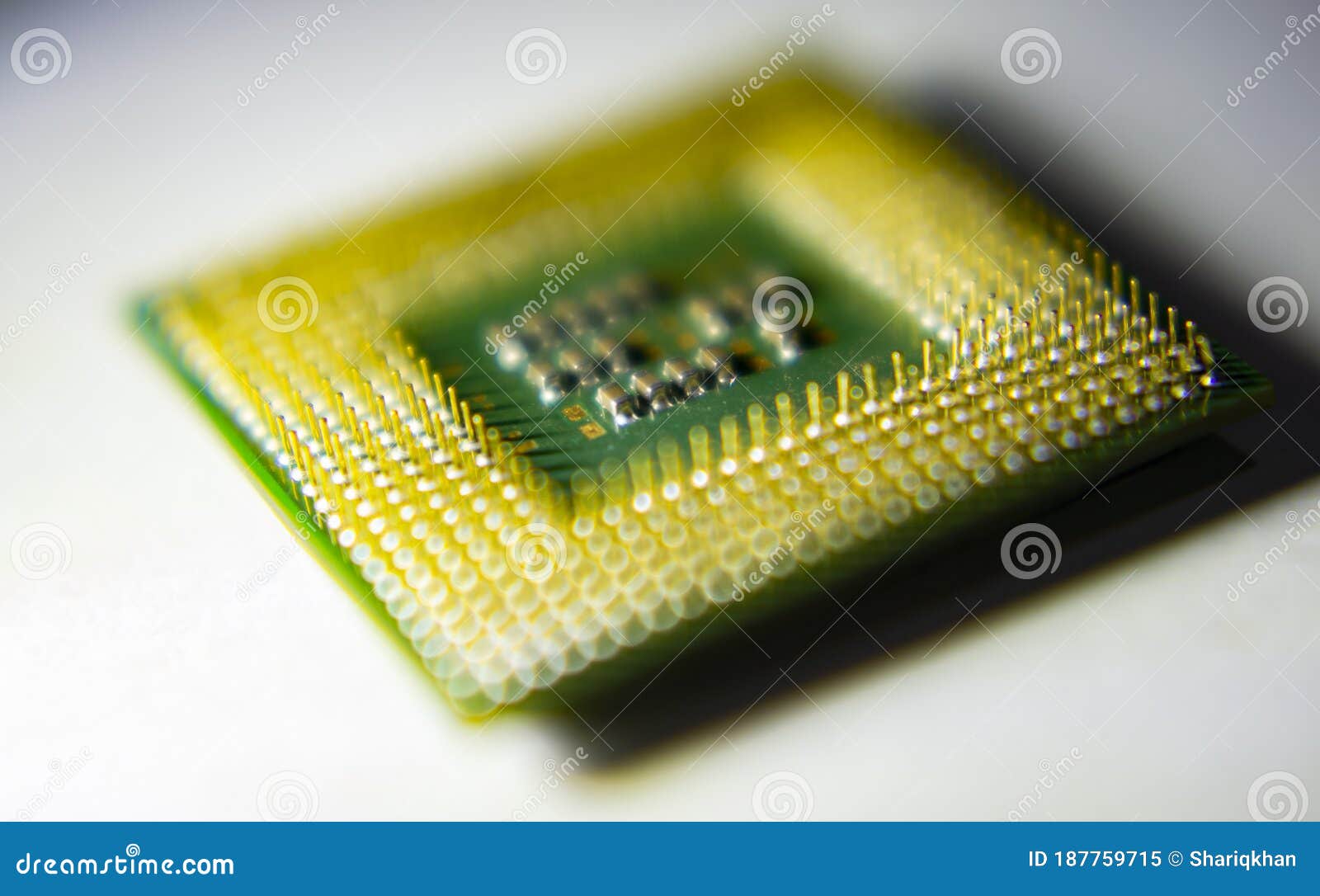 Computer Microprocessor Isolated On White Background Stock Photo ...