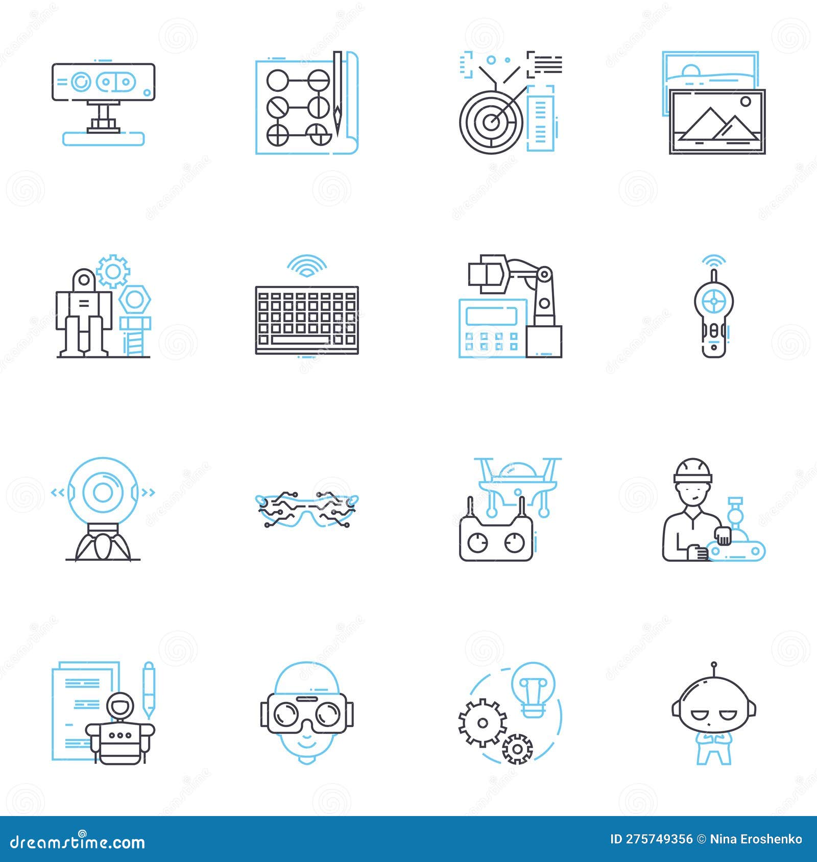 Precision Automation Laboratory Equipment Royalty-Free Cartoon ...