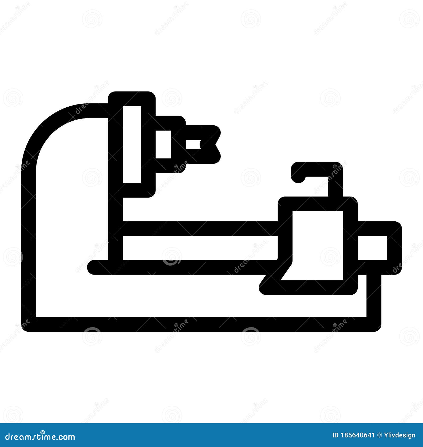 Computer Milling Machine Icon Color Outline Vector | CartoonDealer.com #233309299