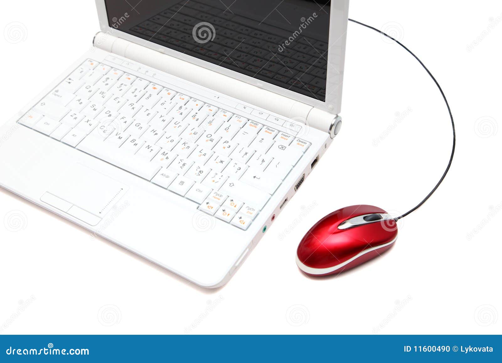 Computer mit Maus stockfoto. Bild von notizbuch, internet - 11600490