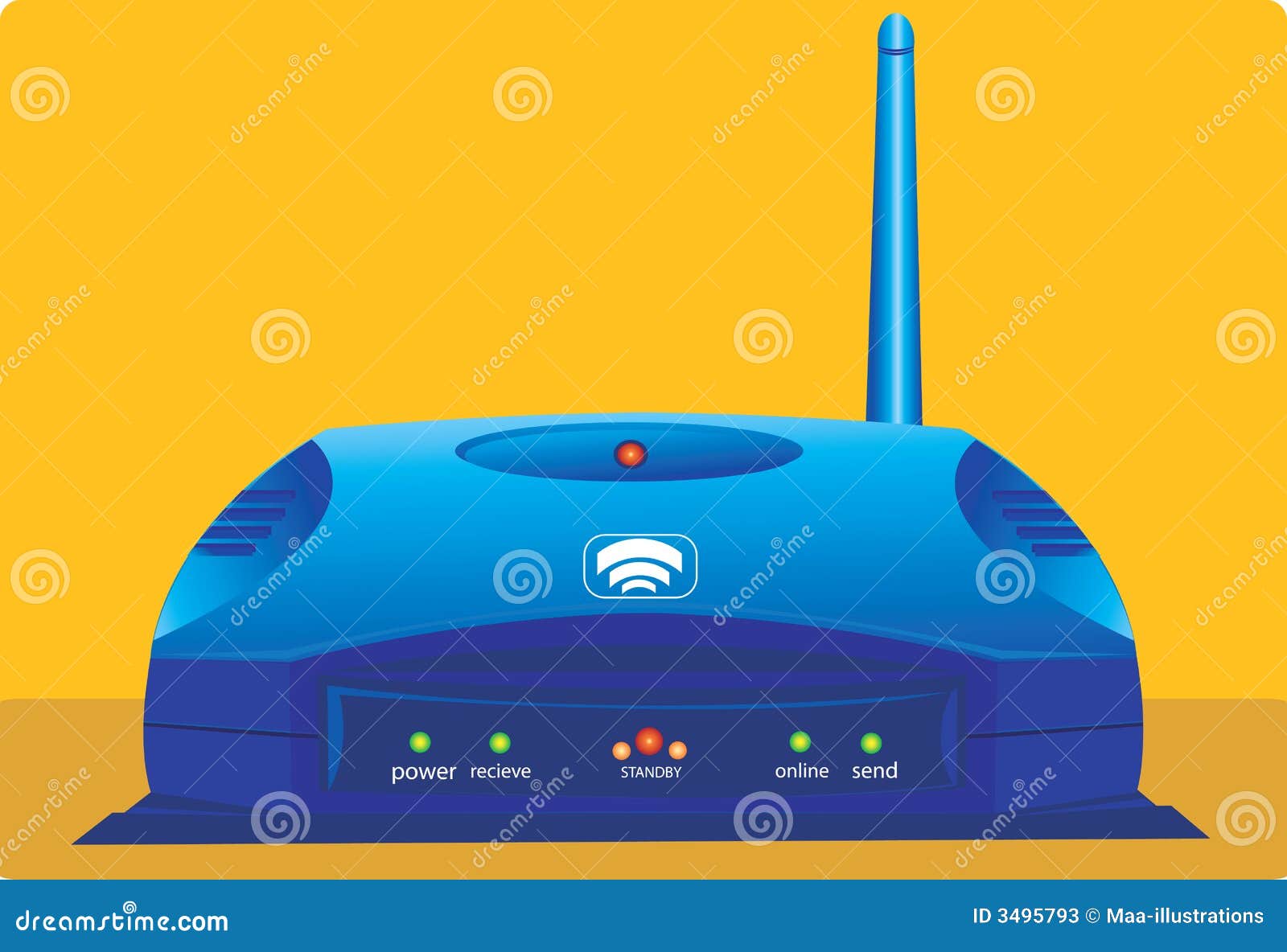 Computer Modem Antenna Signal Image Royalty-Free Cartoon ...