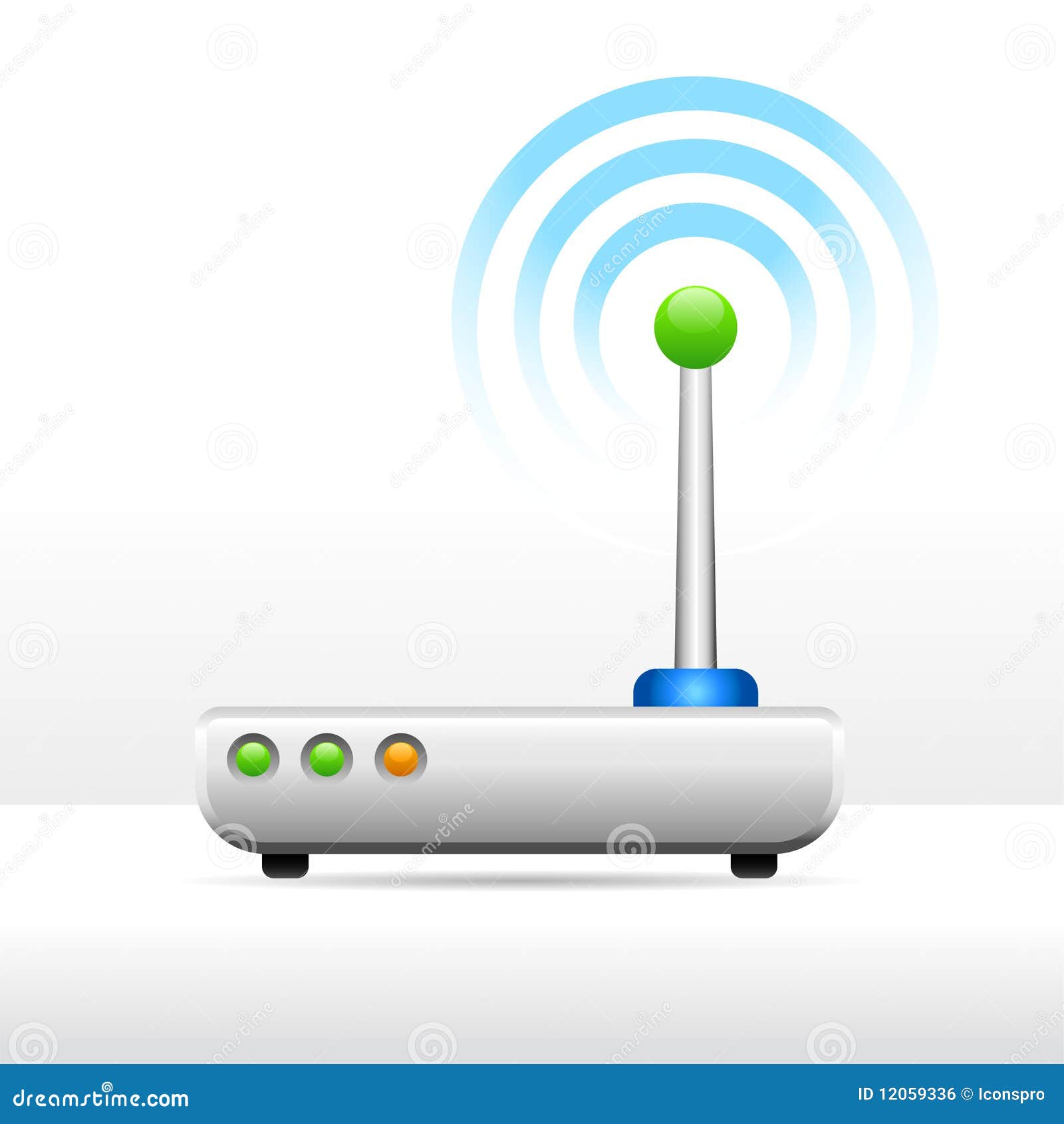 Computer Modem Antenna Signal Image Stock Illustration - Illustration ...