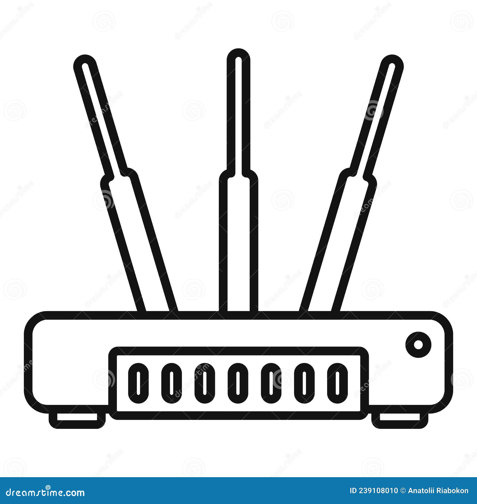Computer Modem Icon Outline Vector Wifi Router Stock Illustration Illustration Of Office