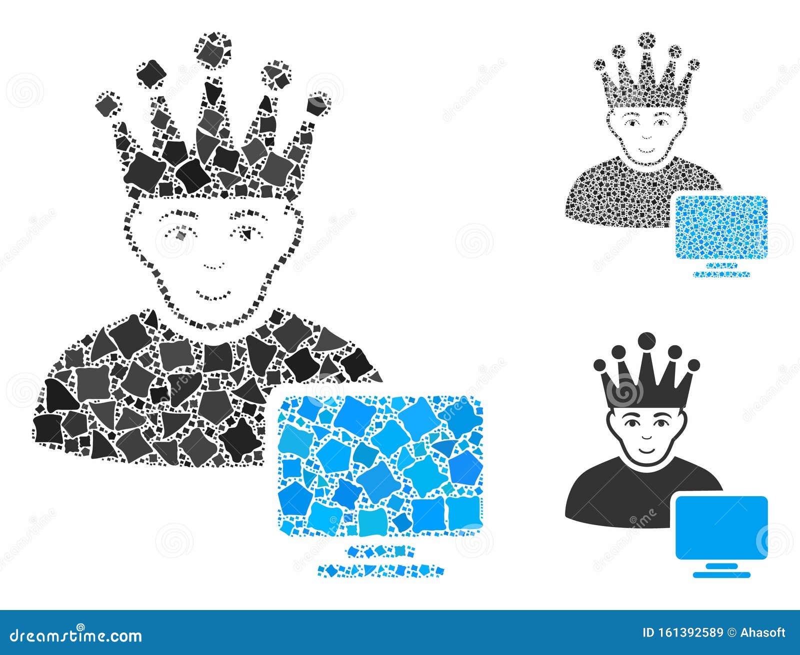 Moderator Mosaic And Scratched Rectangle Main Types Stamp Seals Cartoon ...