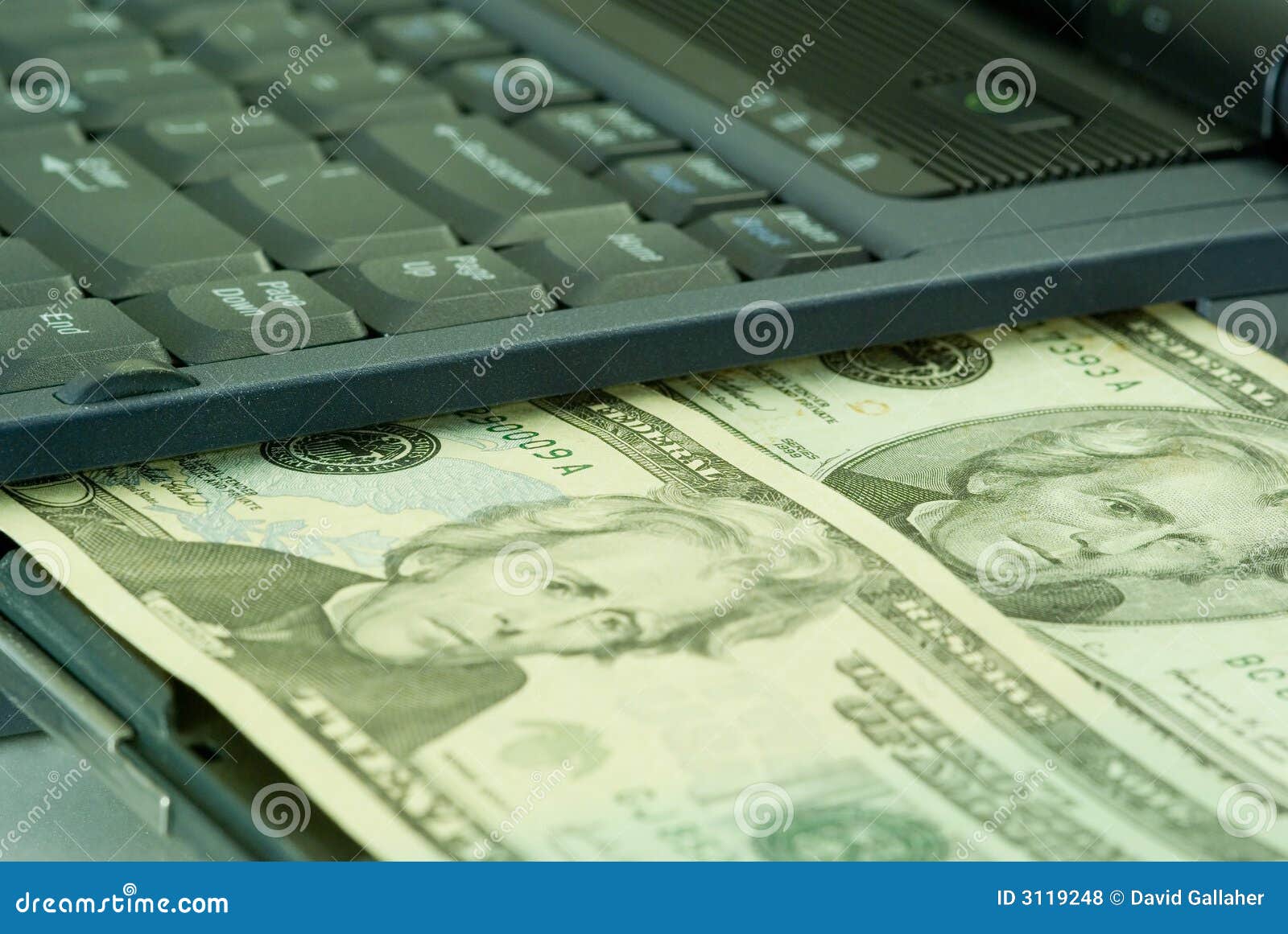 Computer Money stock photo. Image of business, home, online - 3119248