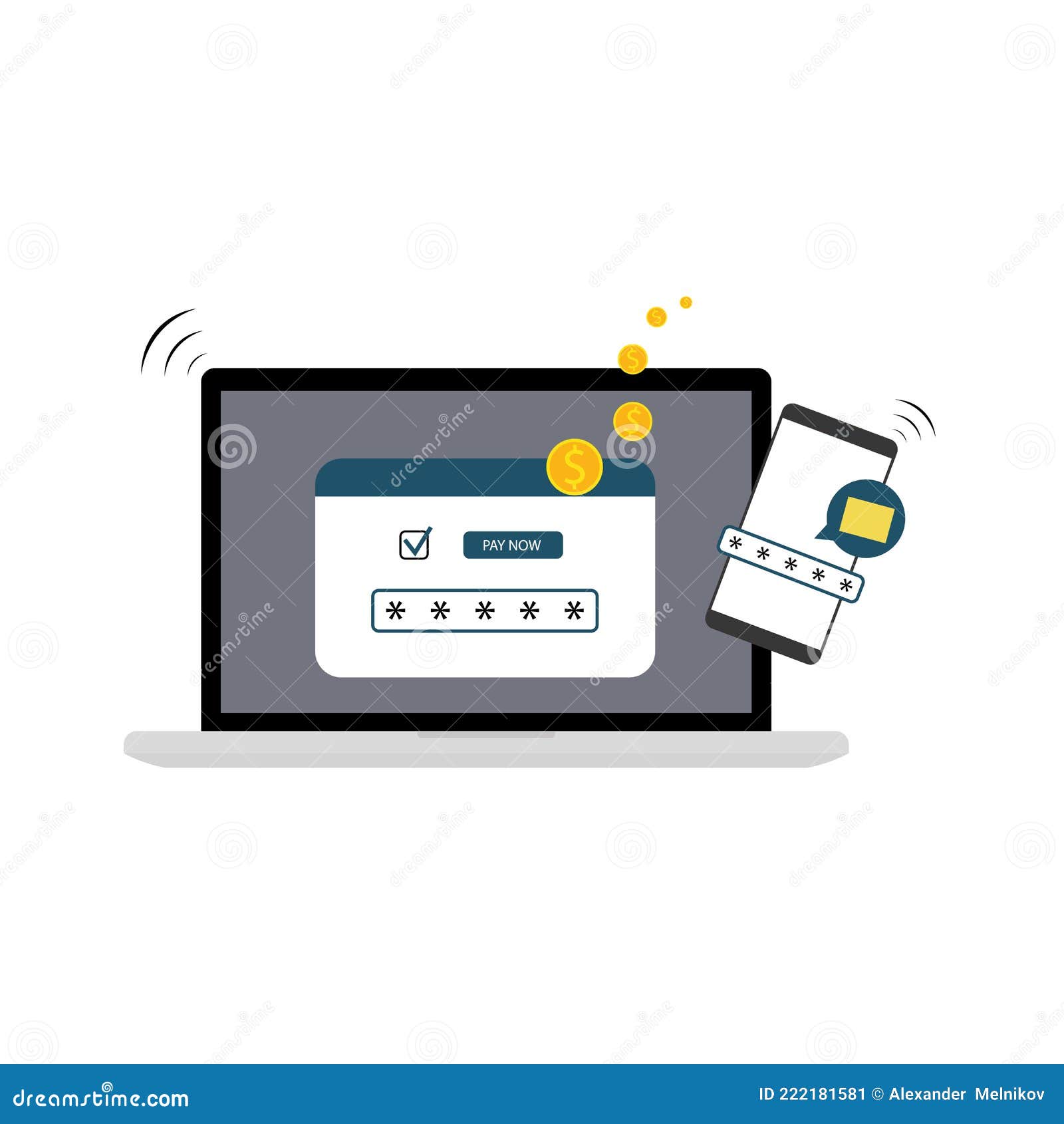 Computer Money Transfer Icon. Vector Illustration Eps 10 Stock Vector ...