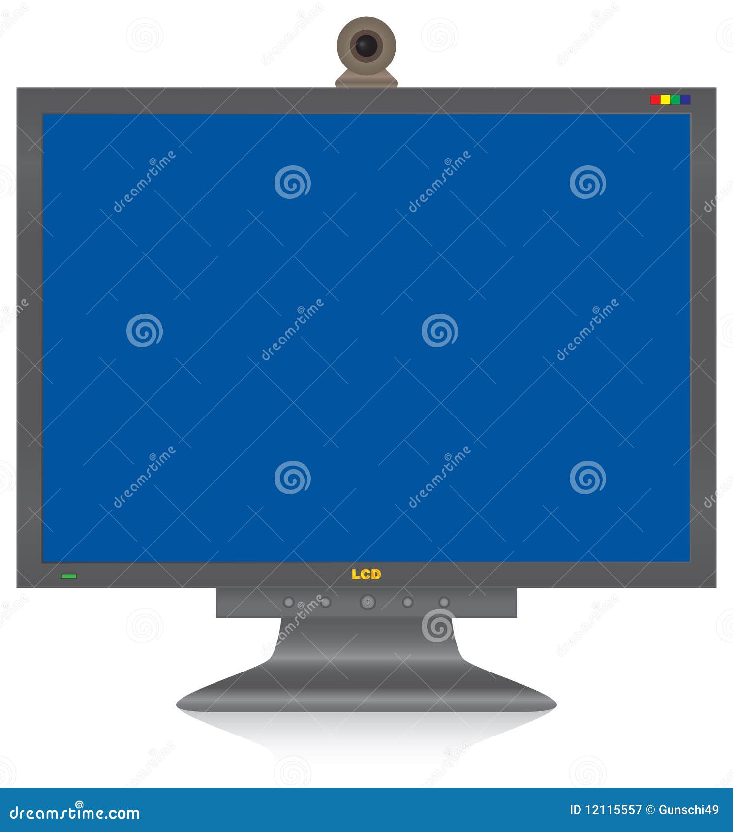 Computer Monitor stock vector. Illustration of entertainment - 12115557