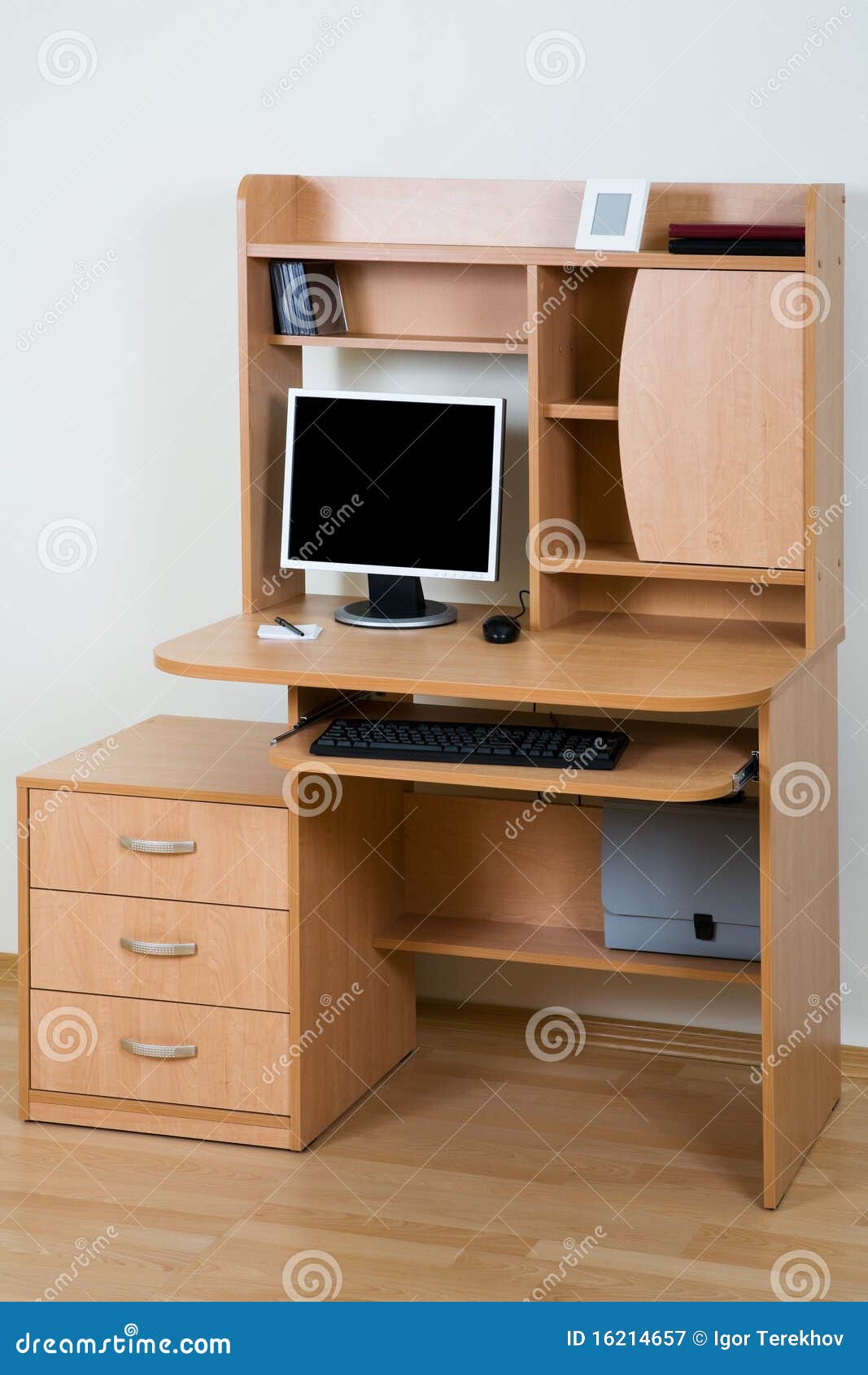 Computer monitor stock image. Image of interior, furniture - 16214657