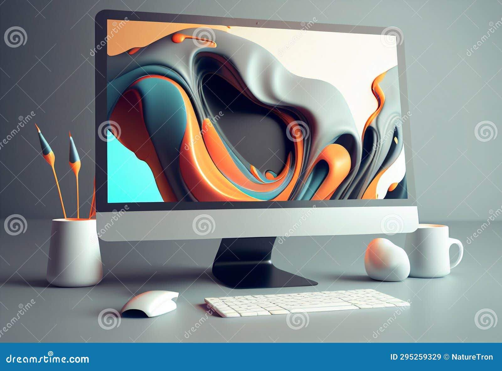 Computer Monitor Computer Monitor and Computer Stock Illustration ...
