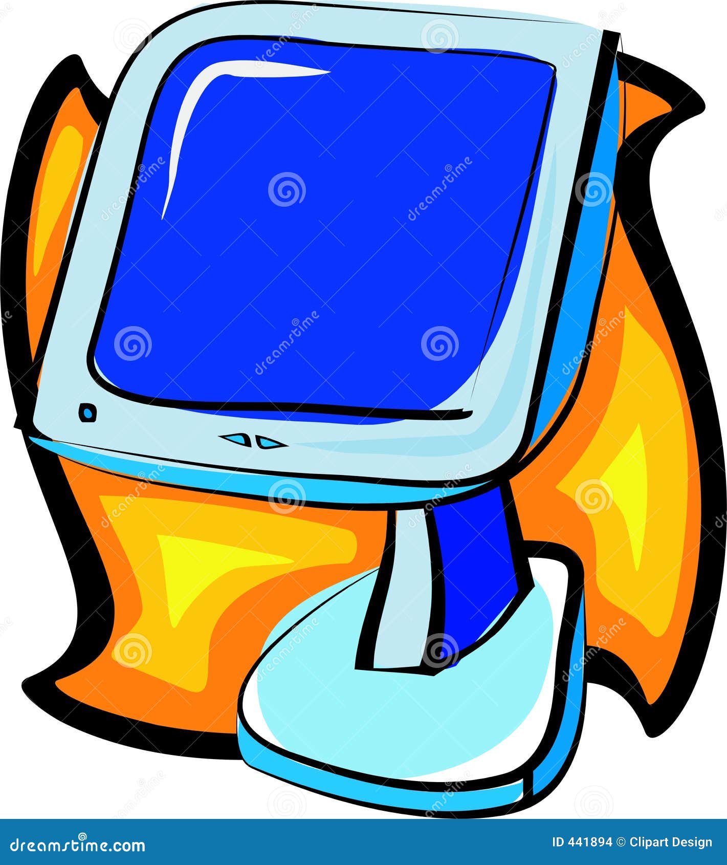 Computer monitor stock illustration. Illustration of technology - 441894