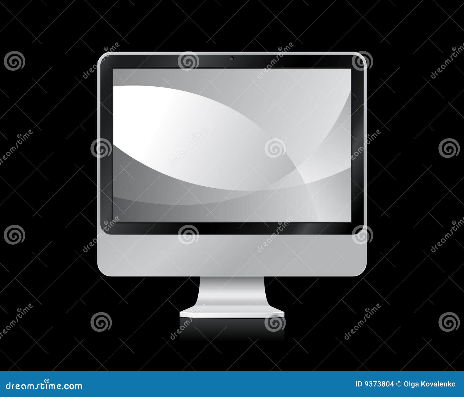 Computer monitor stock vector. Illustration of business - 9373804