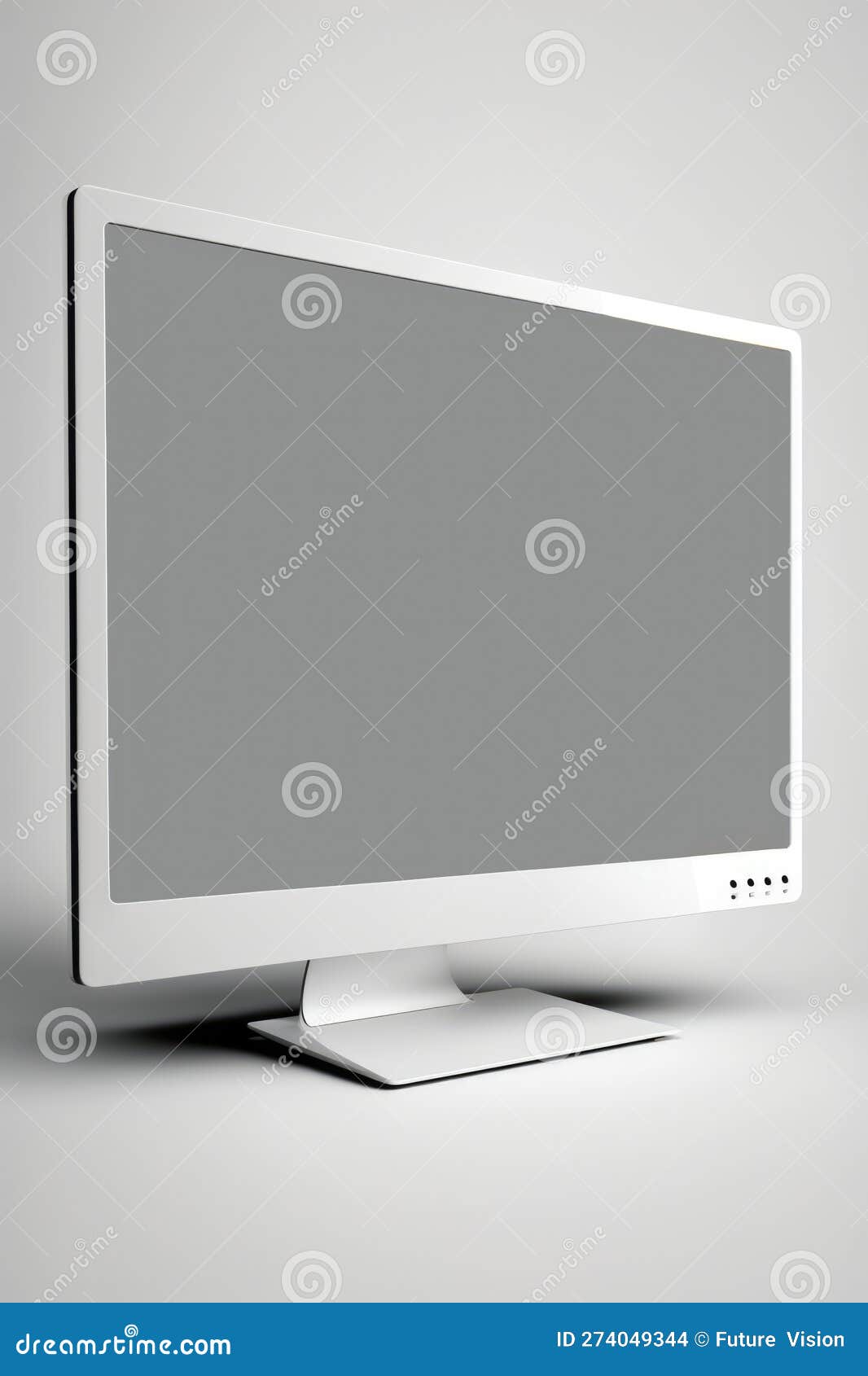 Computer Monitor with Blank Screen and Copy Space, Created Using Generative Ai Technology Stock ...