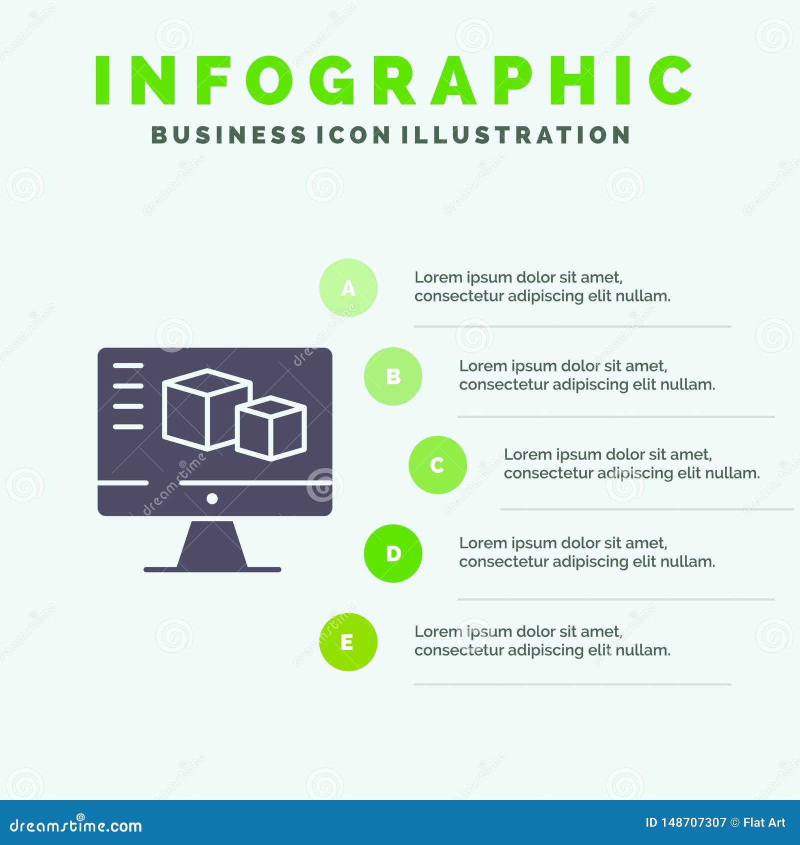 Computer, Monitor, Box, Computing Infographics Presentation Template. 5 ...